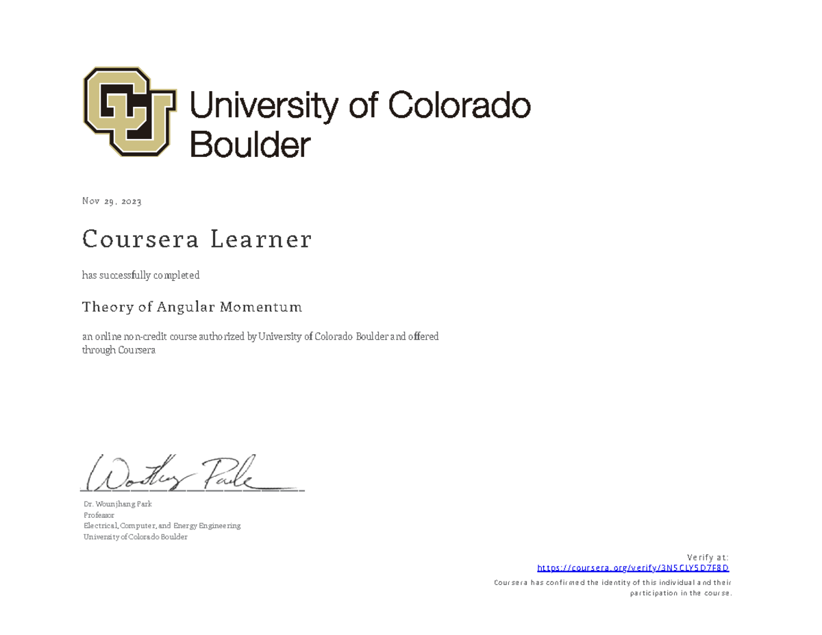 Angular Mom Certificate No V 2 9 2 02 3 C Oursera L Ea Rn Er