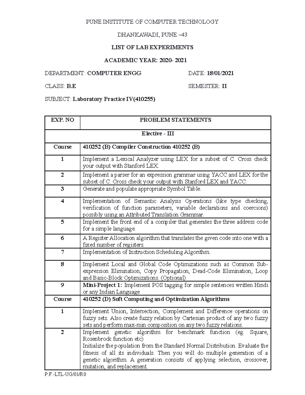 LP-4 lab Assignment list 20-21 (1) LP-4 lab Assignment list 20-21 (1)LP ...