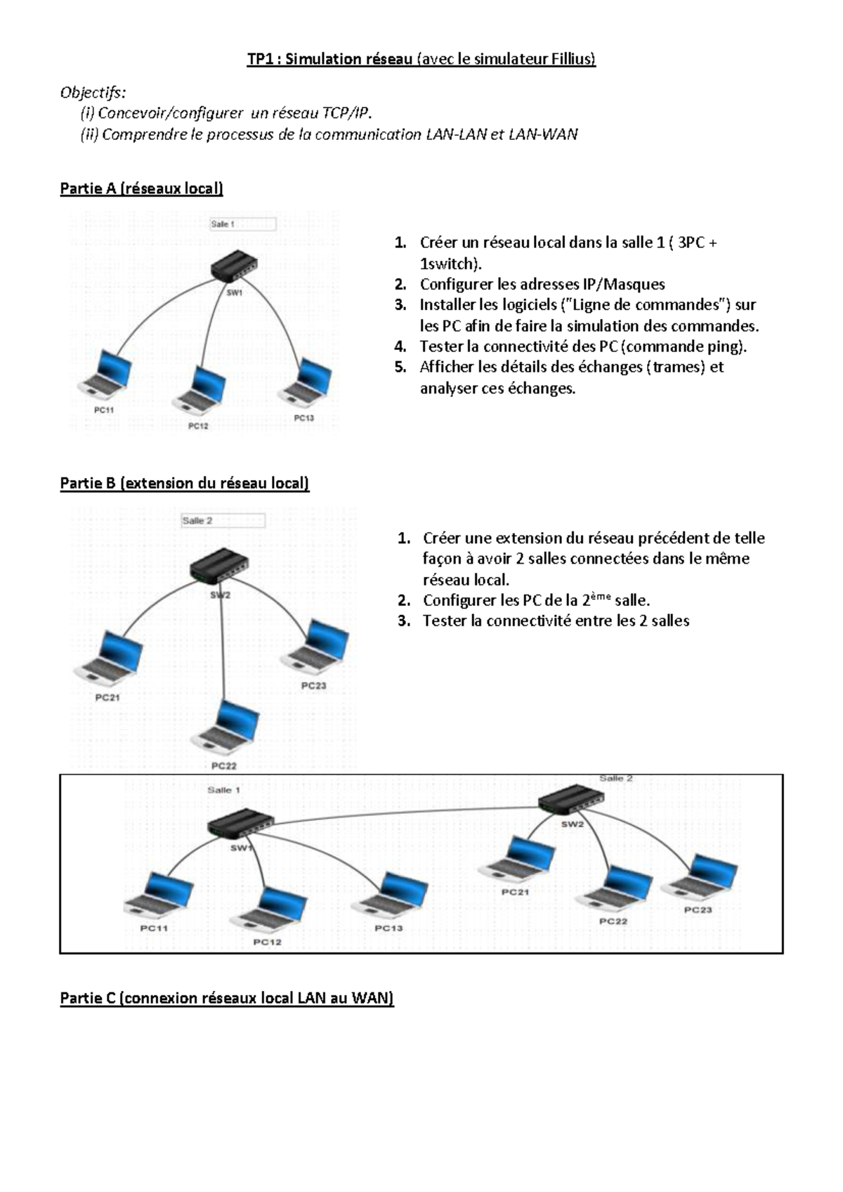 TP1-Filius - tp réseau - TP1 : Simulation réseau (avec le simulateur ...
