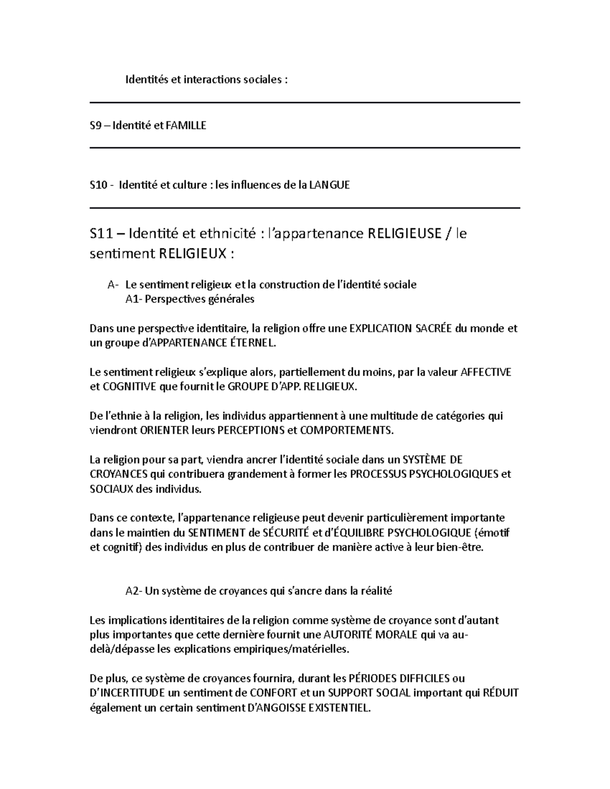 Identités et interactions sociales - Identités et interactions sociales ...