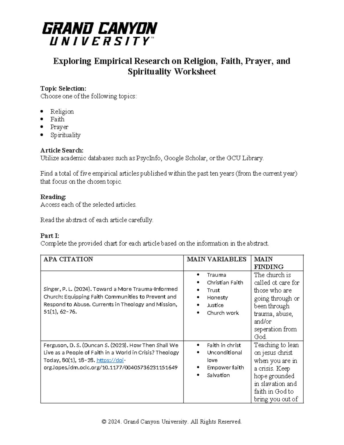 PSY-260-T2-RS-Exploring Empirical Research On Religion Faith Prayer And ...