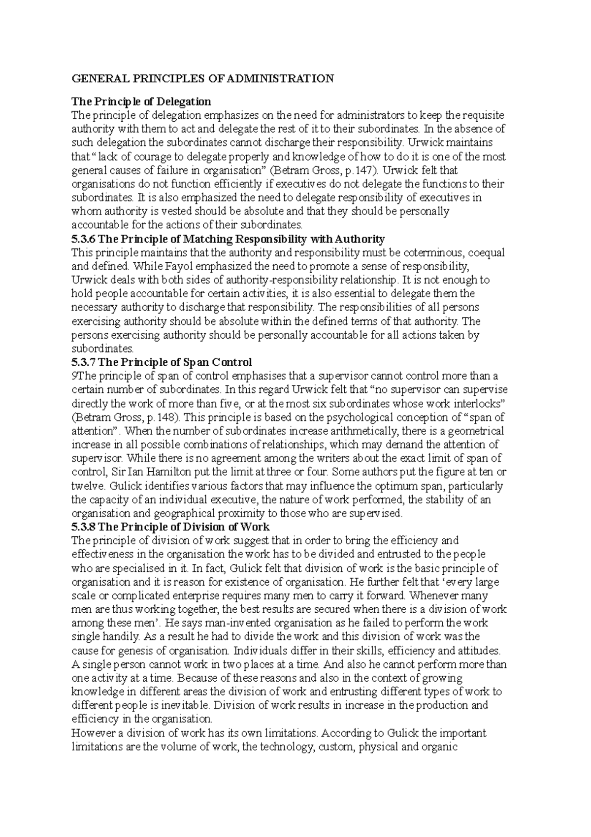 General Principles OF Administration - GENERAL PRINCIPLES OF ...