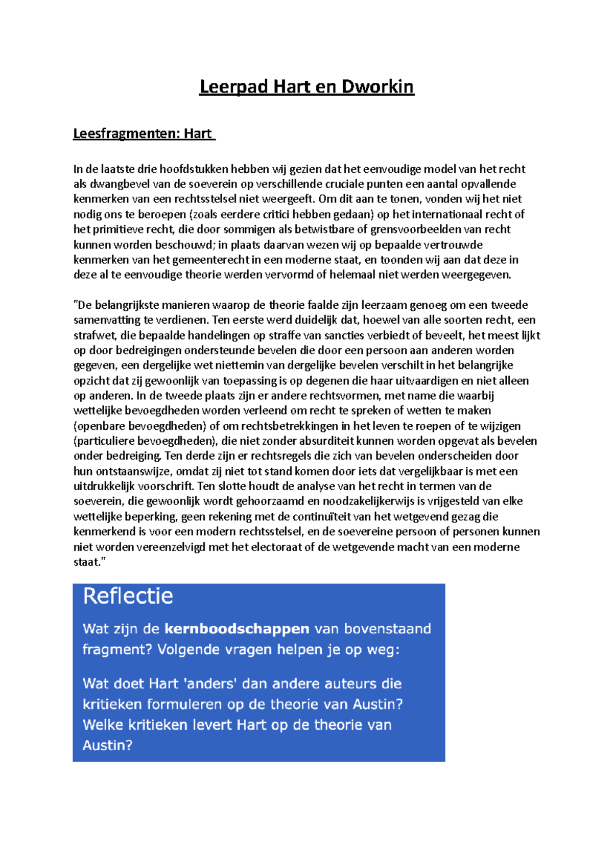 Leerpad Hart en Dworkin vertaalde teksten - Leerpad Hart en Dworkin ...