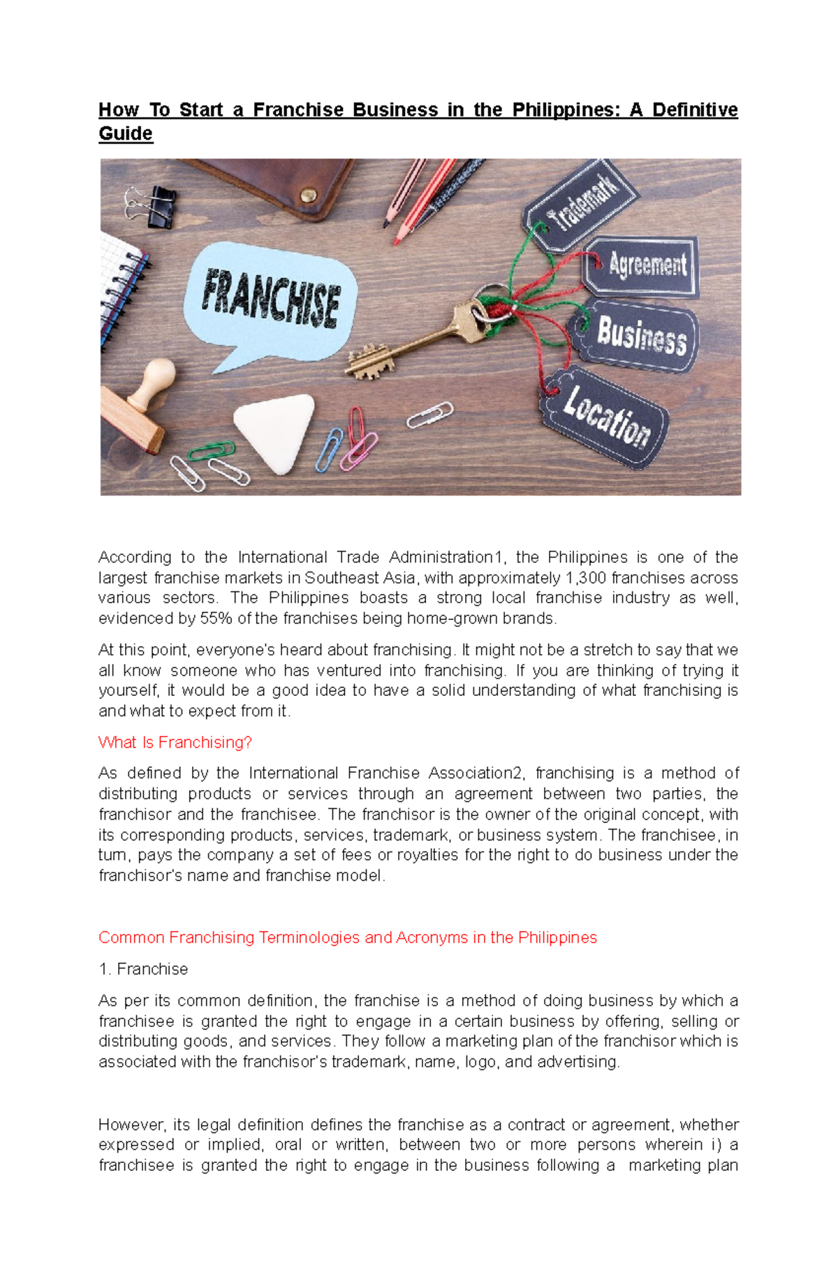 HME05 Module 1st Part - ............................ - How To Start a Franchise Business in the ...