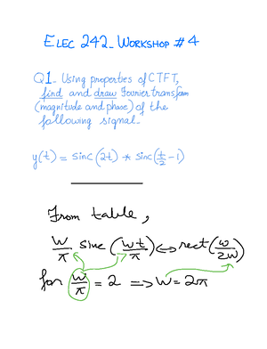 Signal AND Systems Lecture 7- ELEC 242 - MIT OpenCourseWare ocw.mit 2 Signal Processing ...