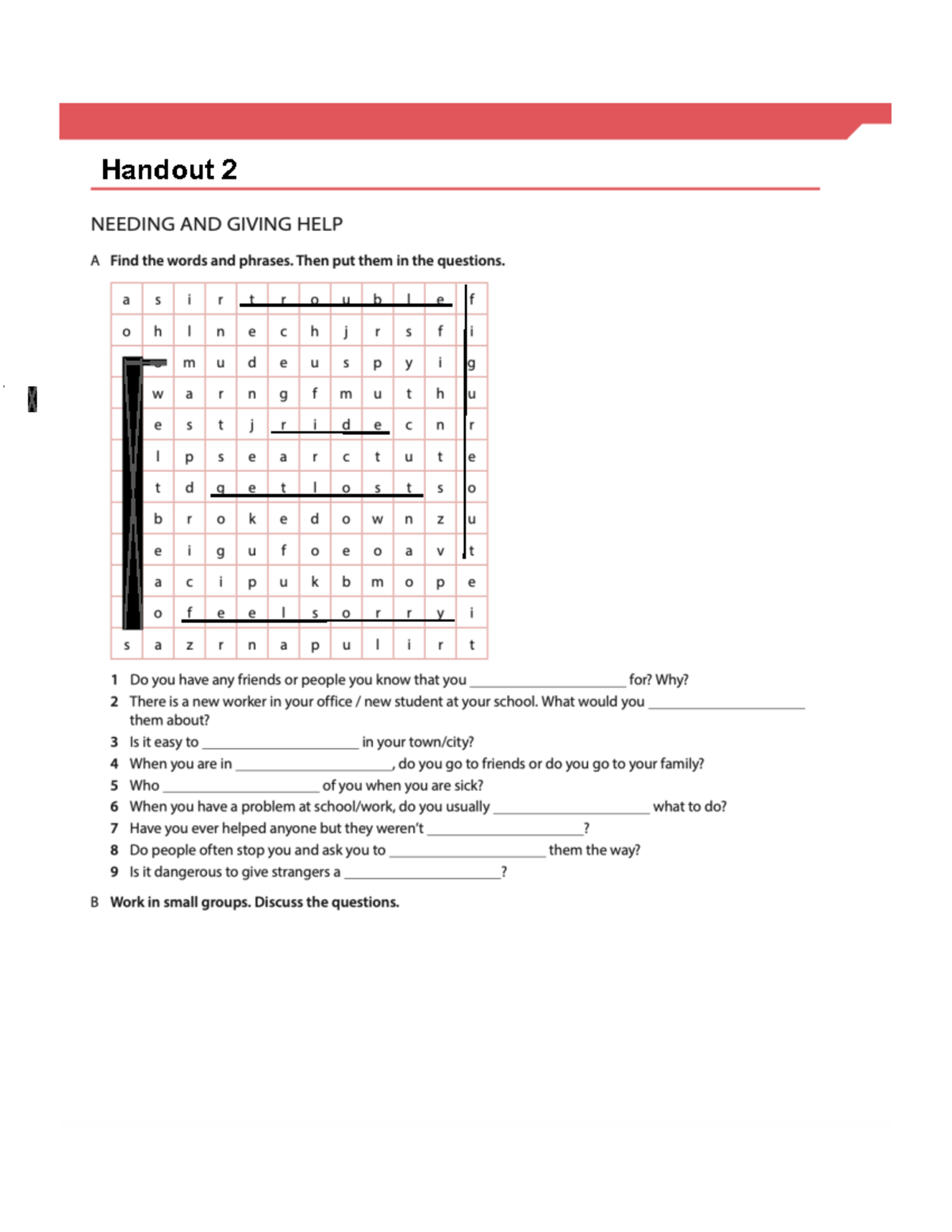 BUS 2.0 Level 3 Lesson Plan 5 Handout 2 - Ingles - Handout - Studocu