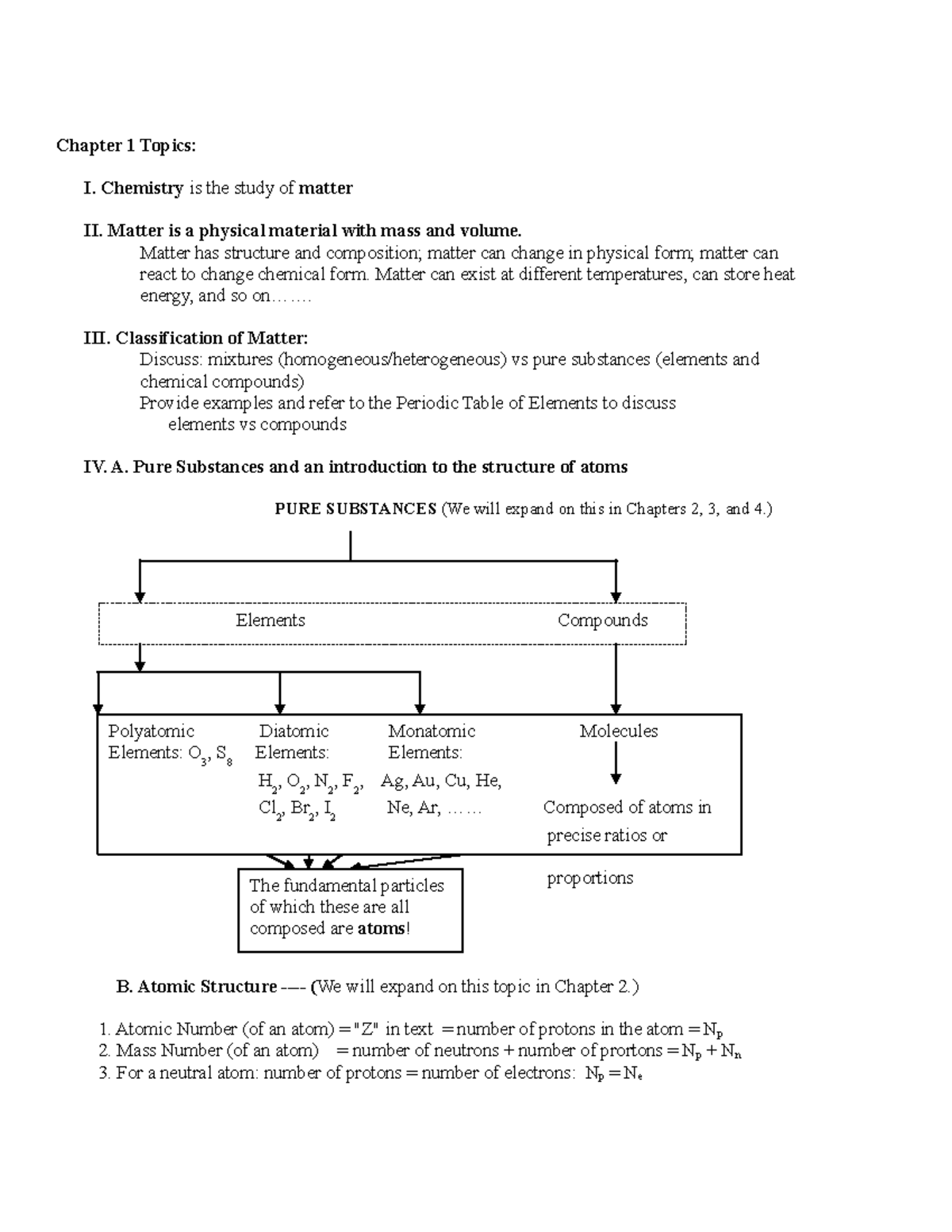Chapter 1 - Chemistry is the study of matter - Chapter 1 Topics: I ...