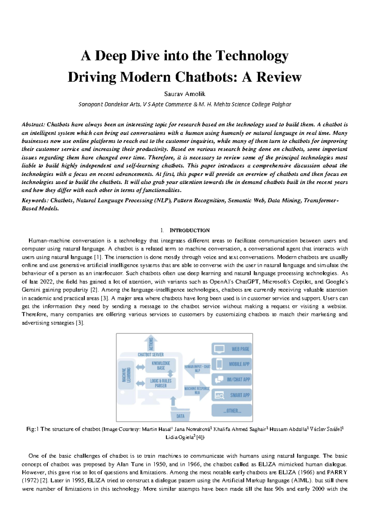Chatbot research paper - A Deep Dive into the Technology Driving Modern ...