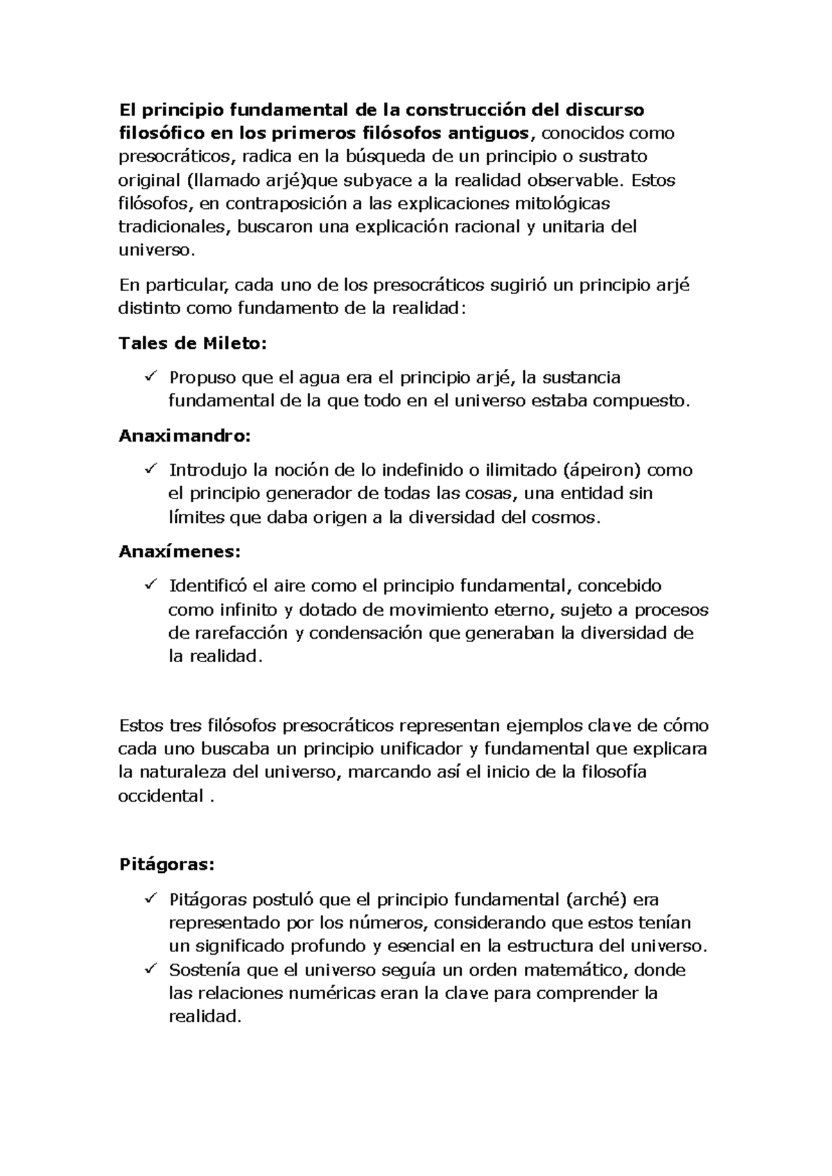 El principio fundamental de la construcción del discurso filosófico en ...