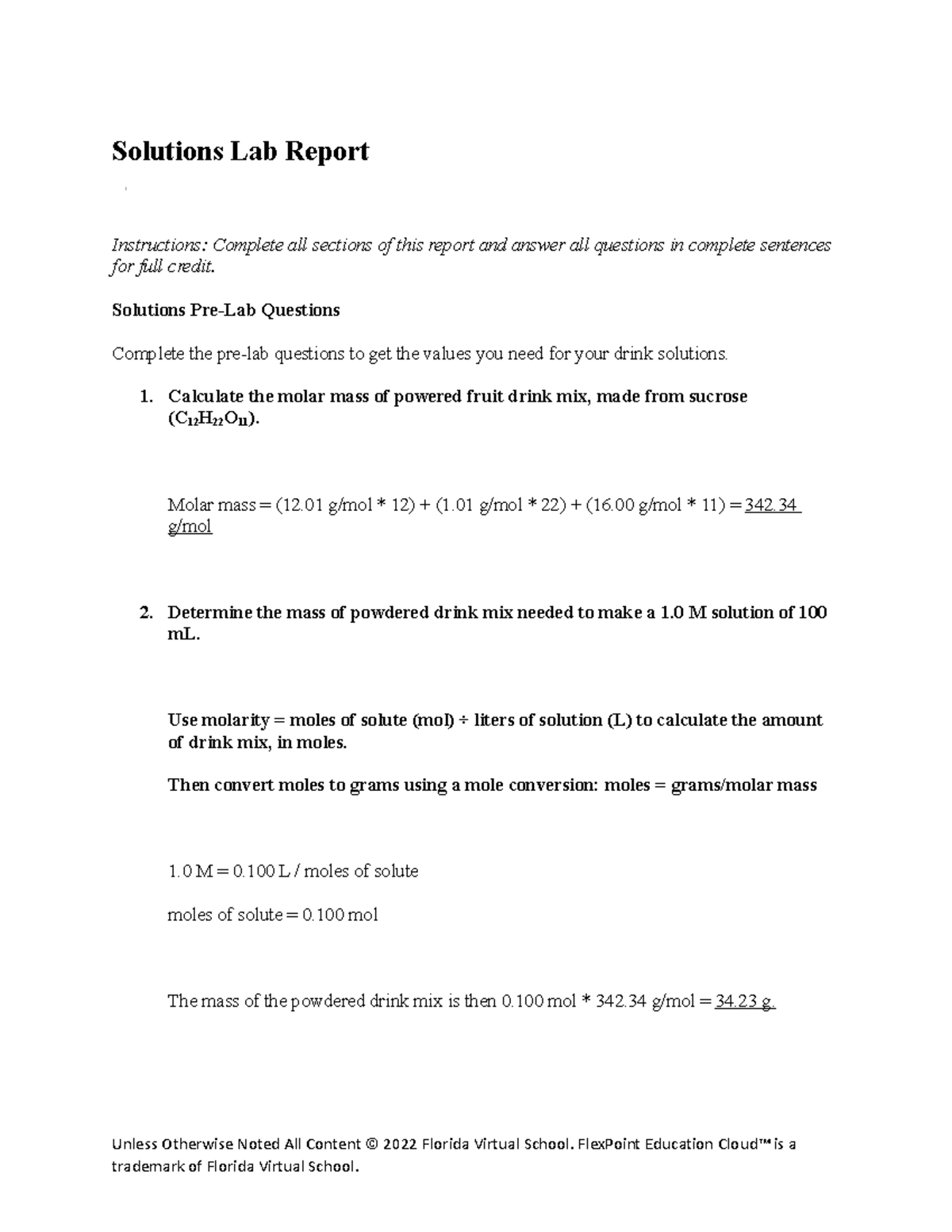 08 03 lab report - Solutions Lab Report Instructions: Complete all sections of this report and ...