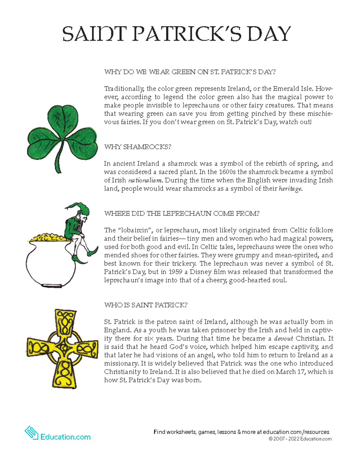 St patricks day history - Copyright 2012-2013 Education education ...