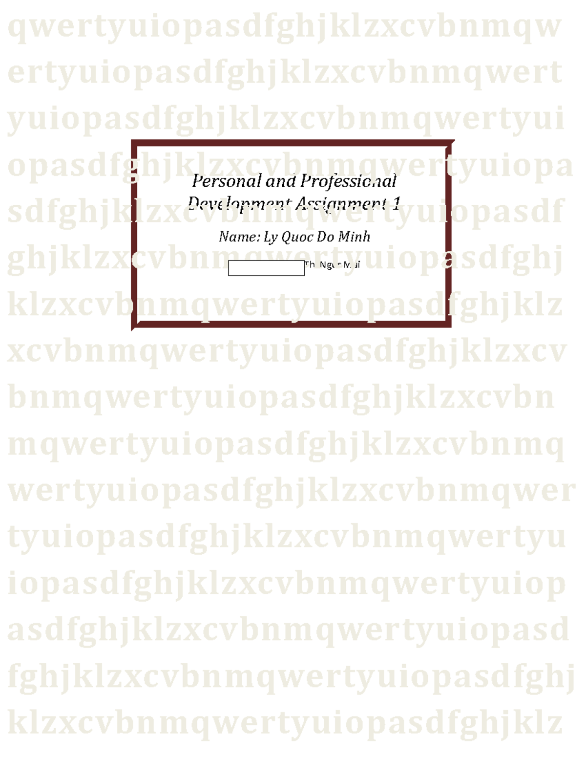 Personal and Professional Development As - Personal and Professional ...