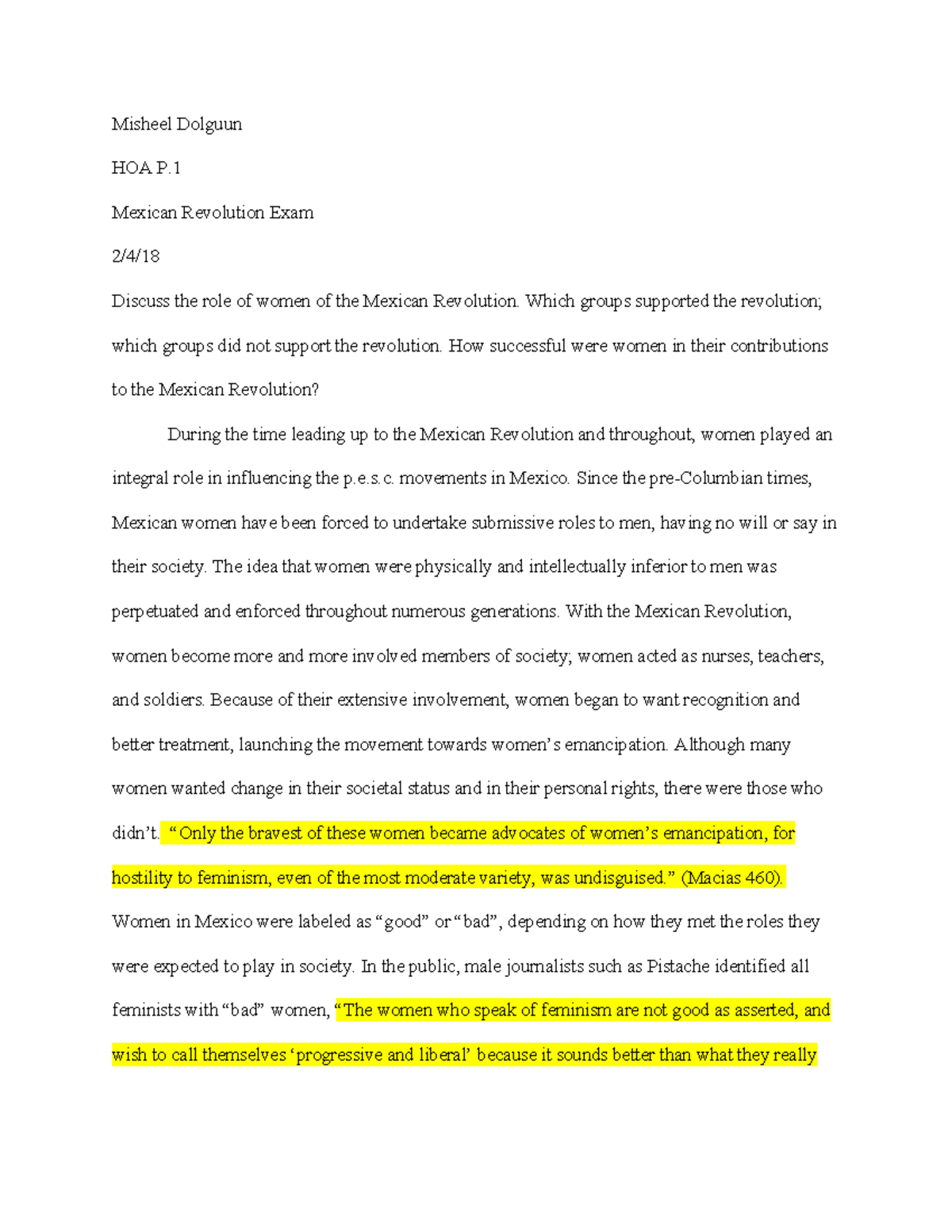 Untitled document - analysis on mexican revolution - Misheel Dolguun ...