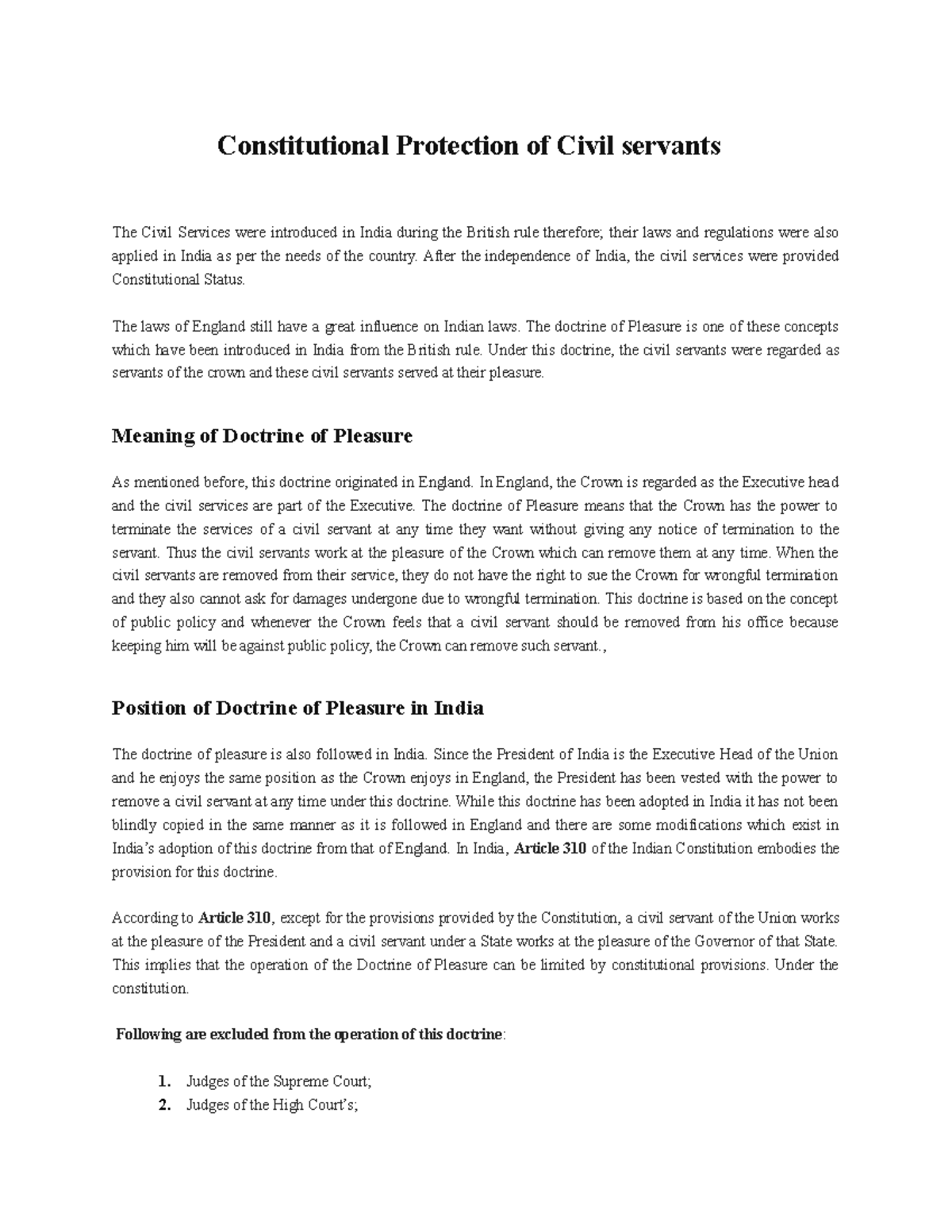 4 - 4 - Doctrine of Pleasure - Constitutional Protection of Civil ...