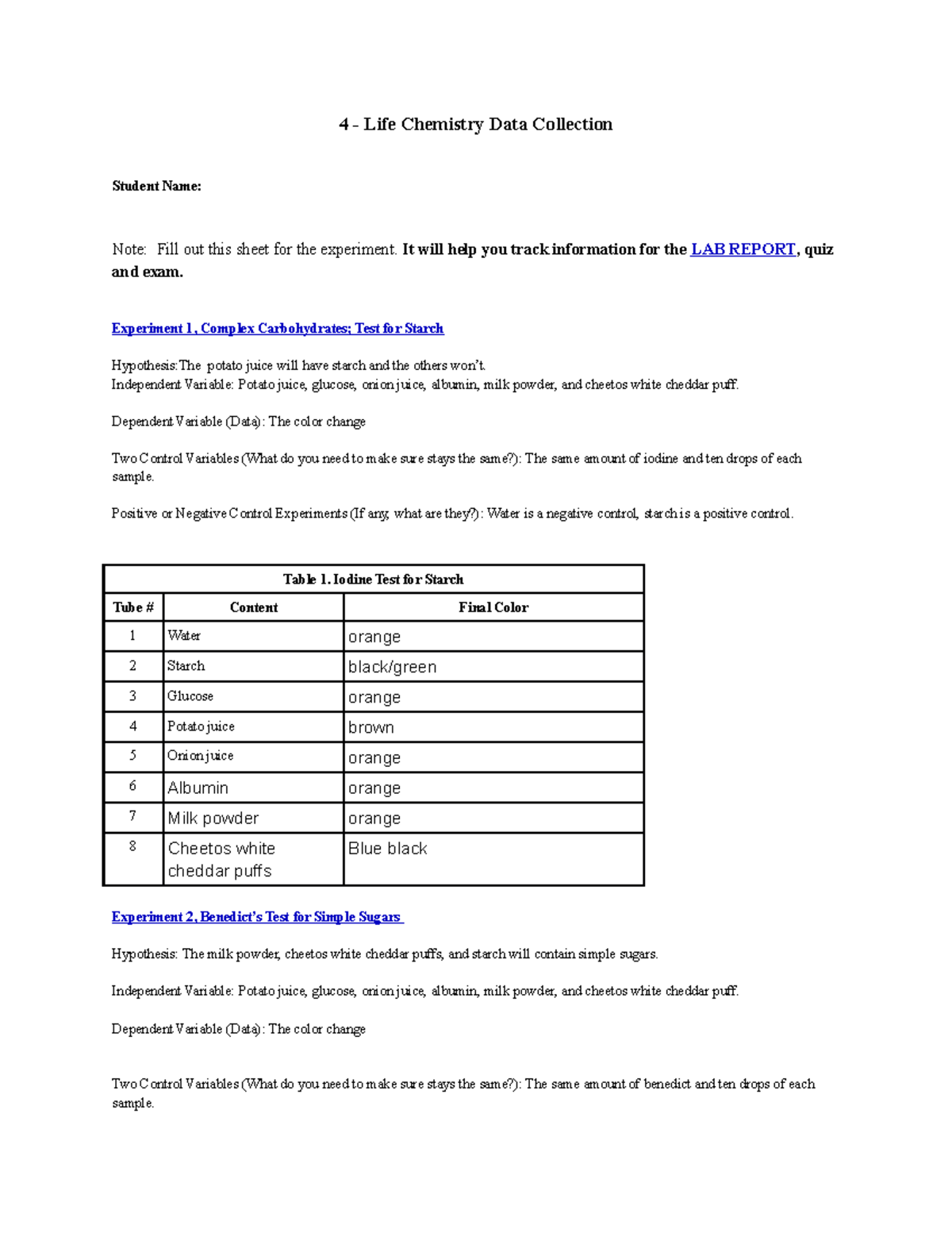4 - Life Chemistry Data Collection-2 - 4 - Life Chemistry Data ...