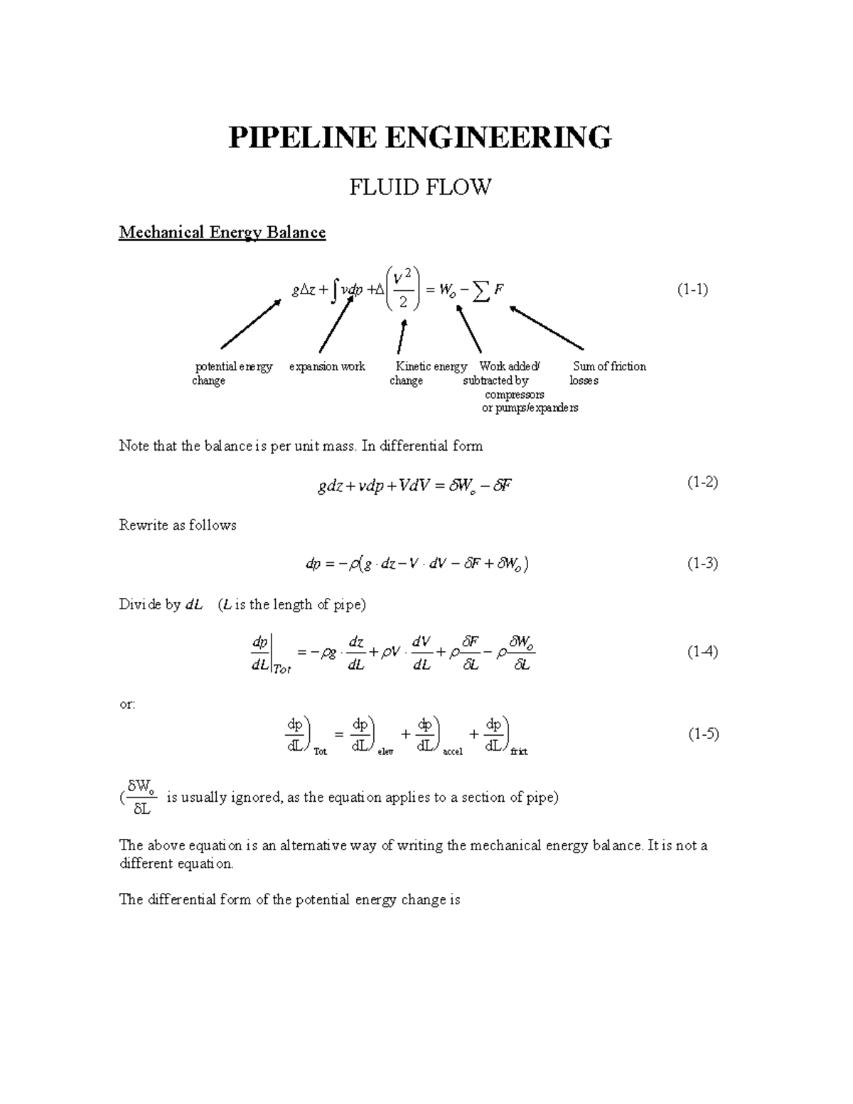 Pipeline Engineering - ENGINERRING - PIPELINE ENGINEERING FLUID FLOW ...