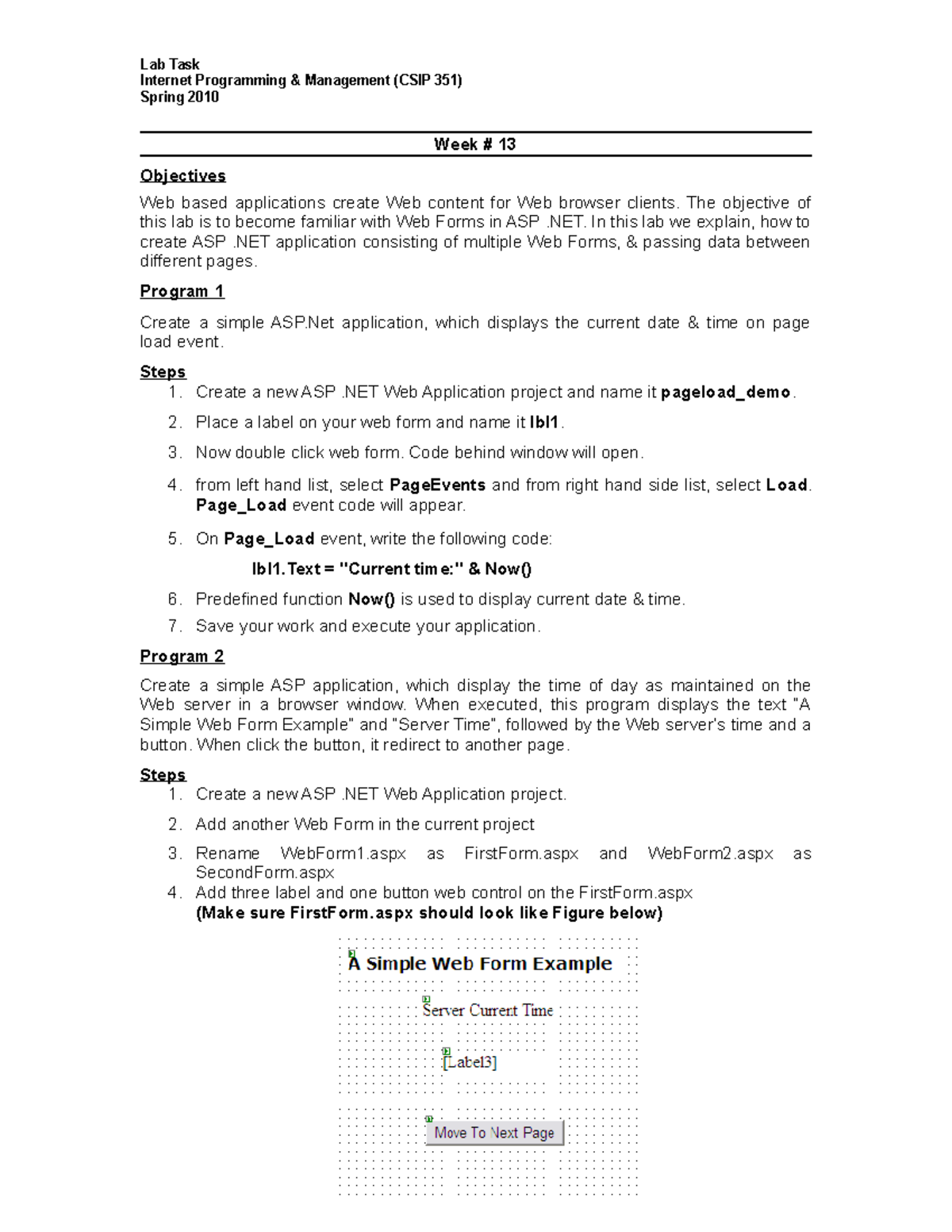 IPMLab 1(2010 ) - IP&WD Lab Task number 1 - Lab Task Internet ...