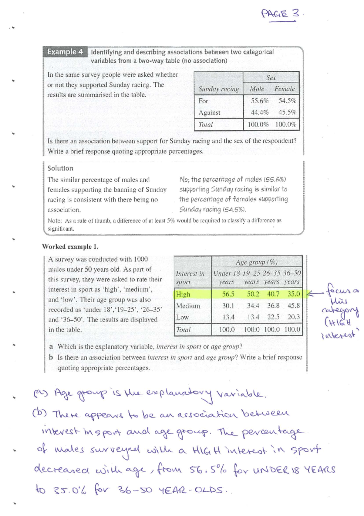 Chapter 3 - Investigating associations between two variables (answers ...