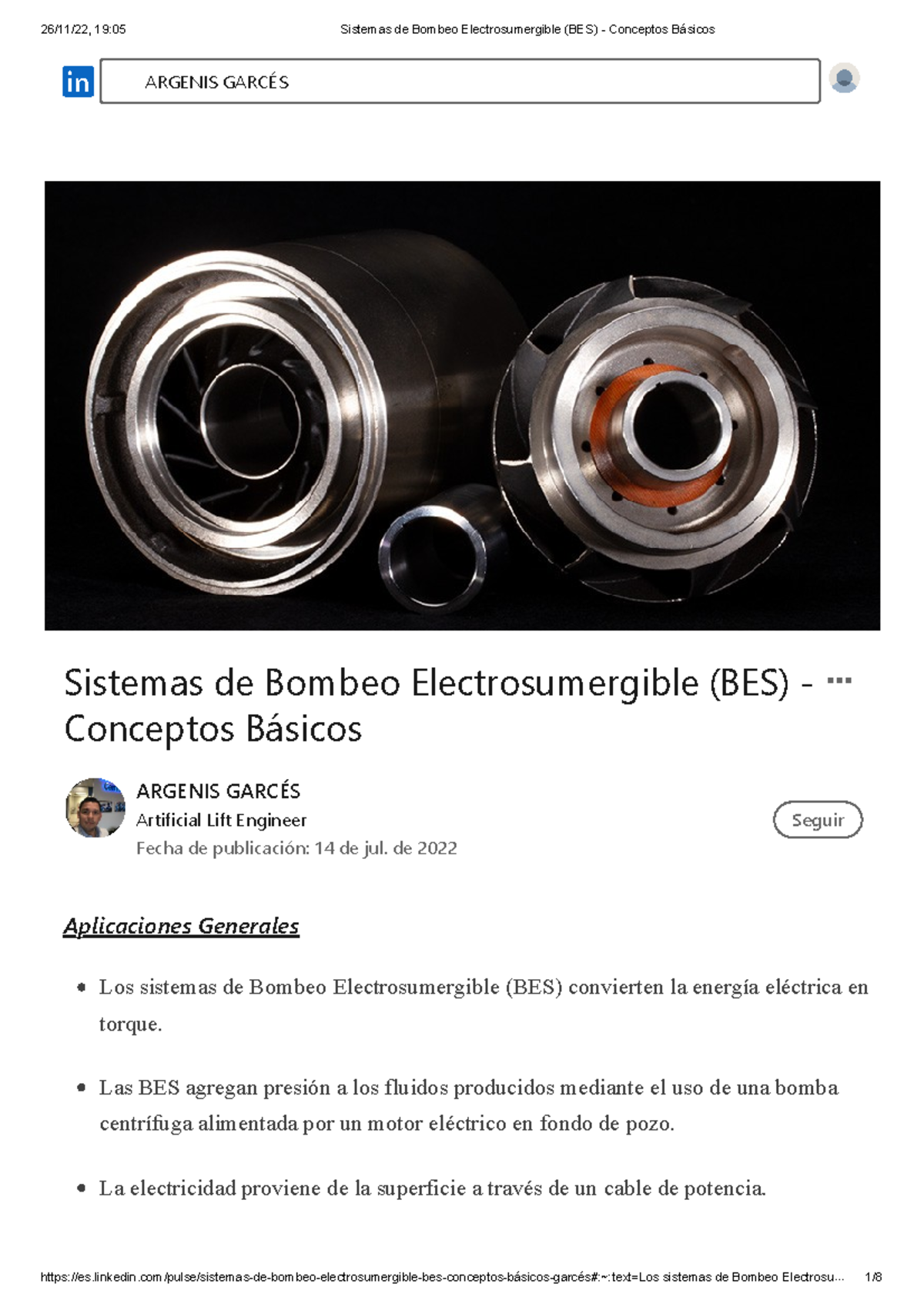Sistemas de Bombeo Electrosumergible (BES) - Conceptos Básicos primero ...