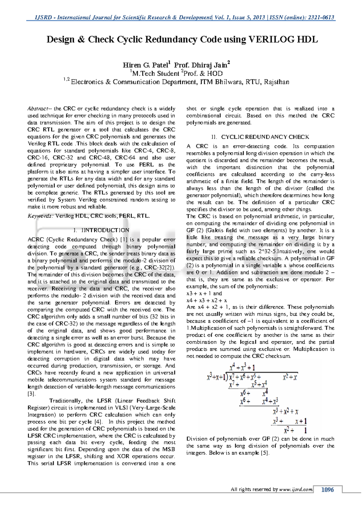 Ijsrdv 1I5015 - Summary Bachelor of Engineering - IJSRD - International Journal for Scientific ...