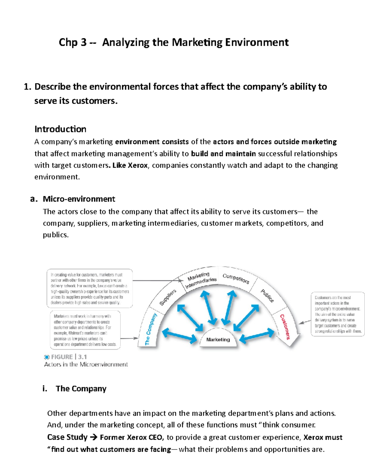 Chp 3 Analyzing the Marketing Environment - Chp 3 - Analyzing the ...