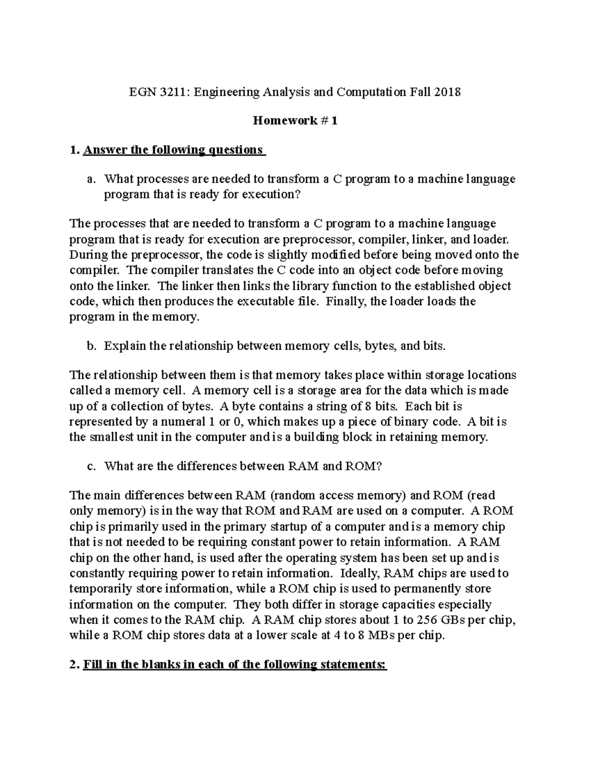 Engineering HW for those needing assistance - EGN 3211: Engineering ...