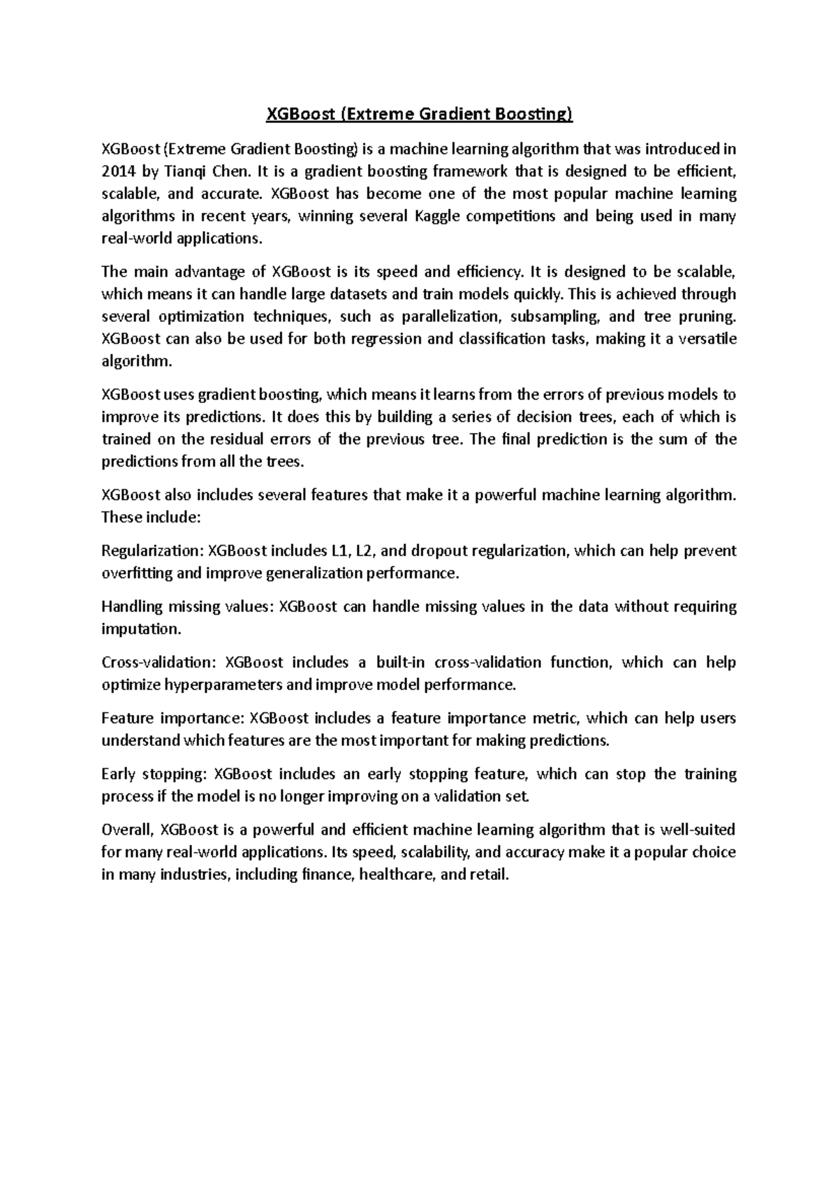 Xgboost Extreme Gradient Boosting Xgboost Extreme Gradient Boosting Xgboost Extreme