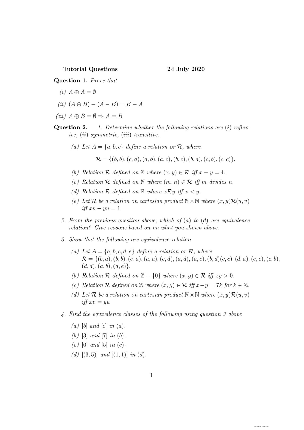 Tutorial 09 Relations - SMTB000 - Studocu