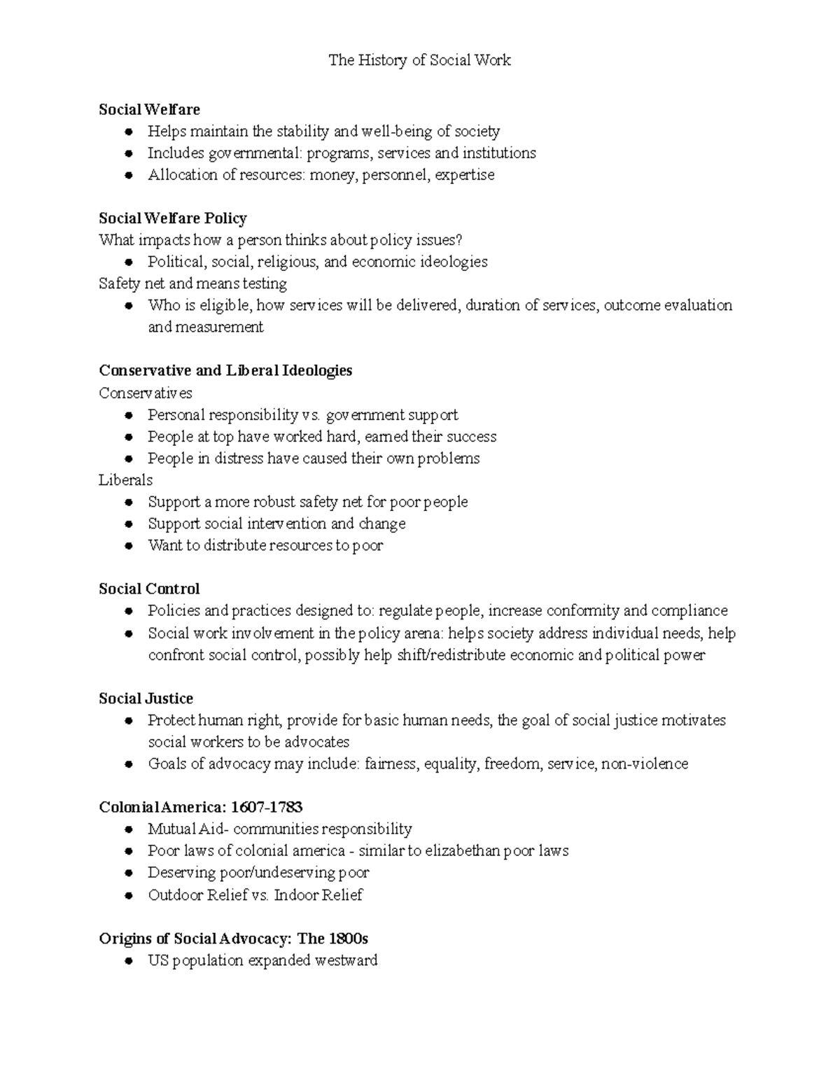 Chapter 2 The History of Social Work - The History of Social Work ...