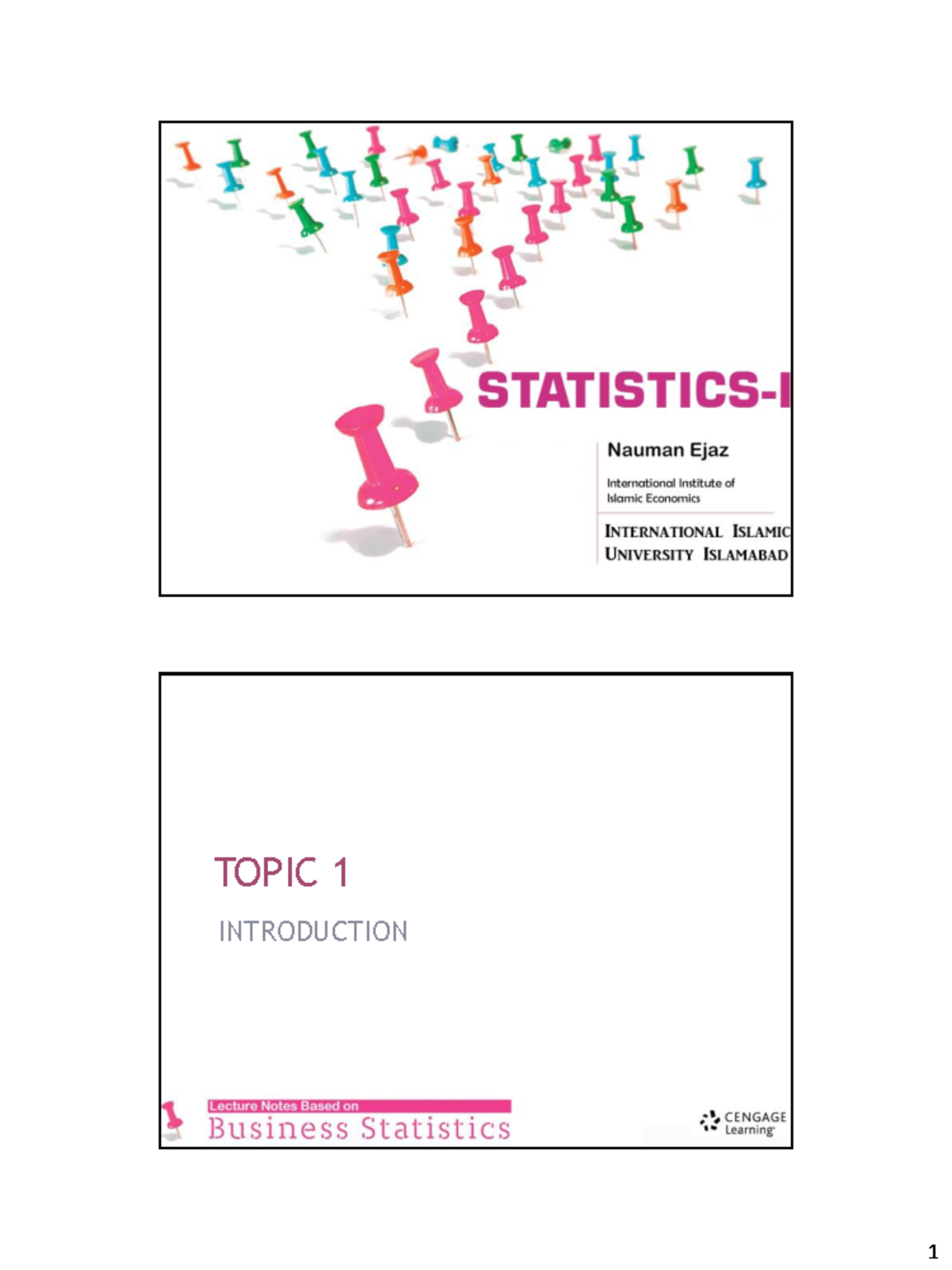 Topic 1 - TOPIC 1 INTRODUCTION Topic outline 1 What is Statistics - Key ...