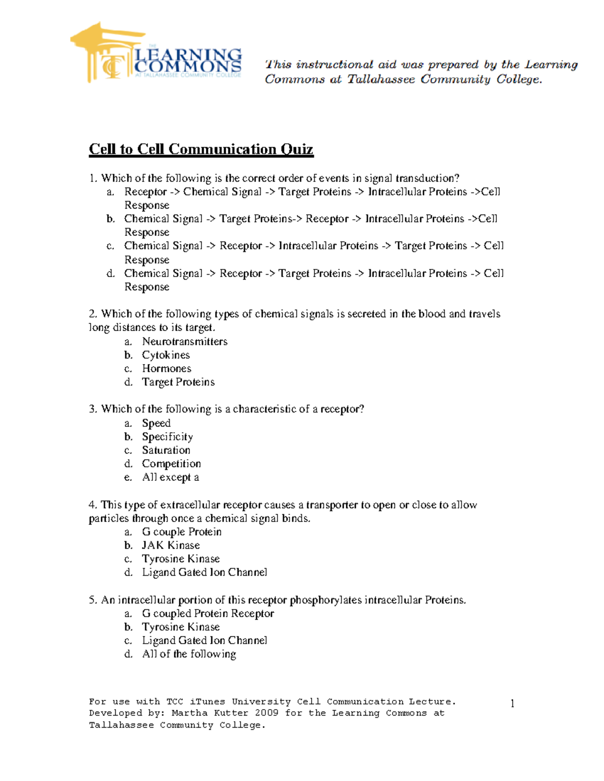 Cellto Cell Com MC - signal transduction - For use with TCC iTunes ...