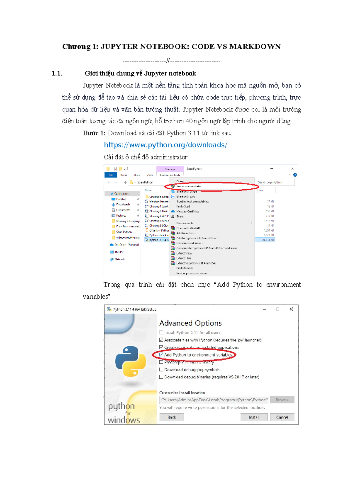 Chuong 1 Jupyter notebook code vs markdown - Chương 1: JUPYTER NOTEBOOK ...