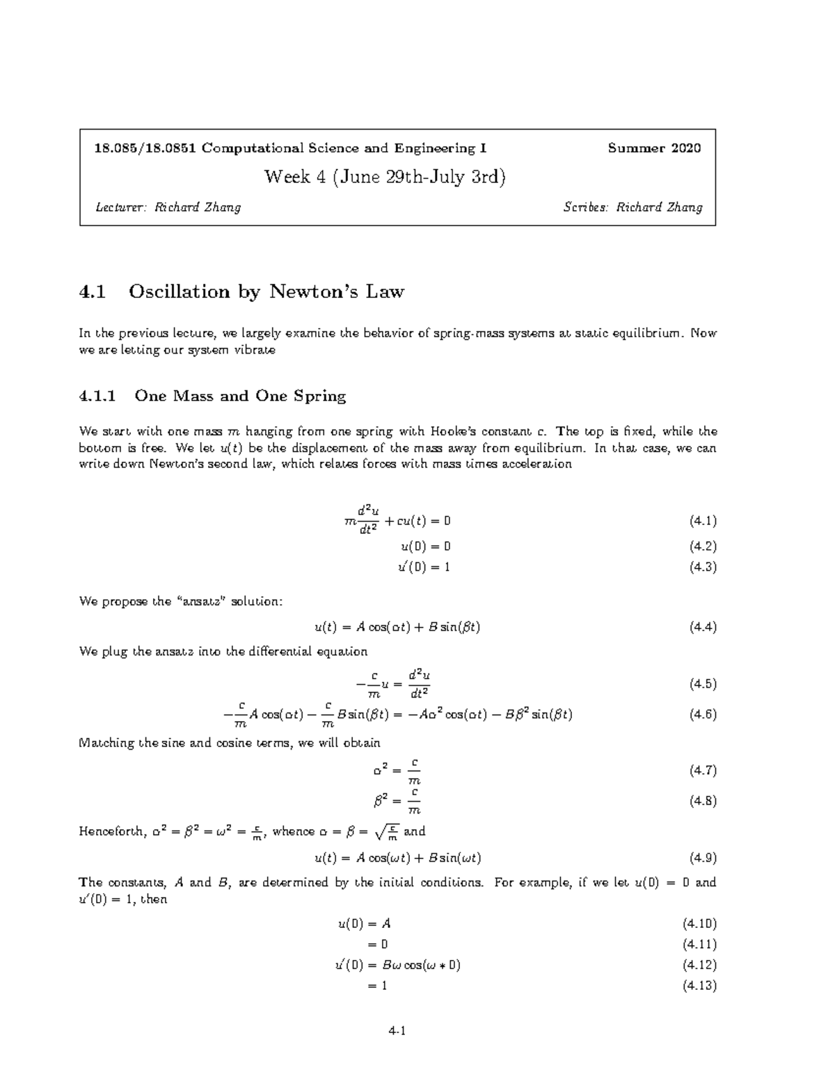 B1743654 e72946982 b5c380d02b607f0 MIT18 085Summer 20 lec w4 - 18.085/18 Computational Science ...