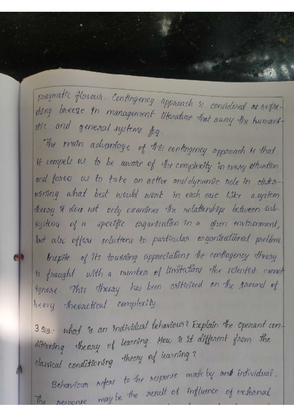 Organization theory and behaviour - Masters in commerce - Studocu