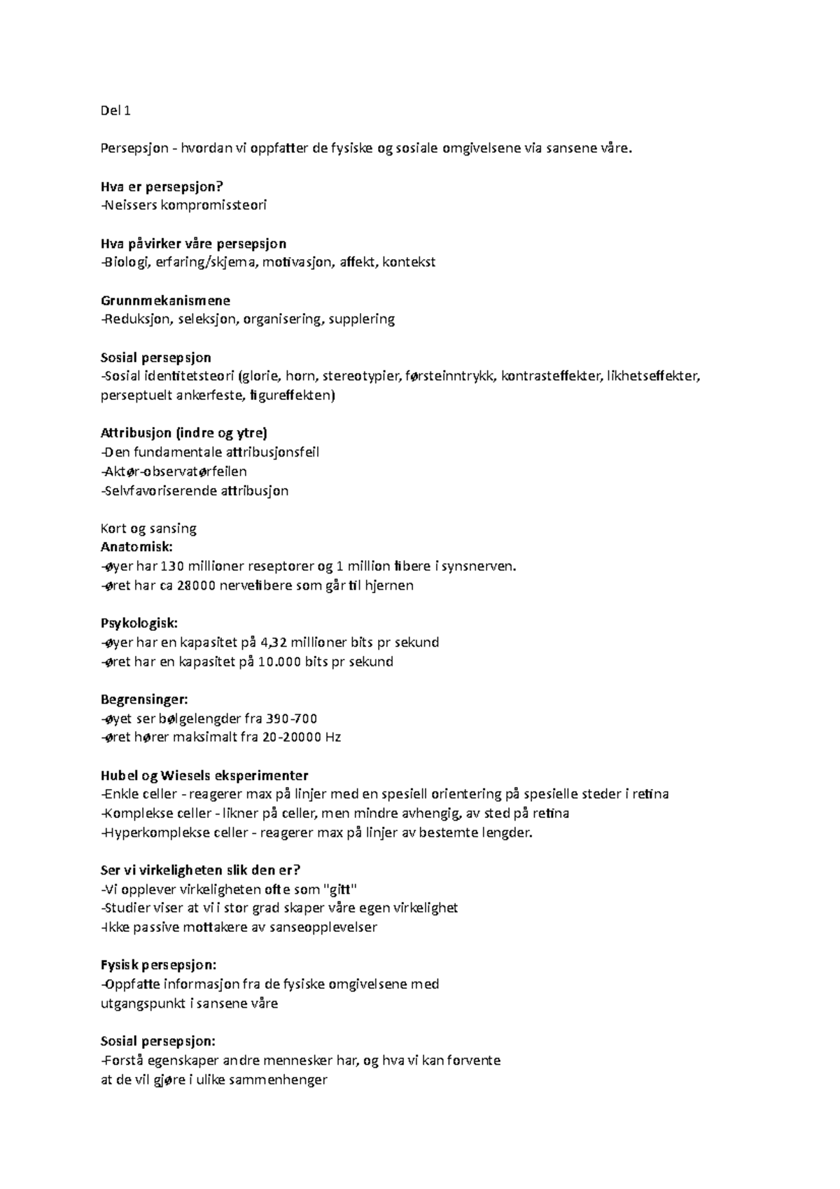 Persepsjon - Hva er persepsjon? -Neissers kompromissteori Hva påvirker ...
