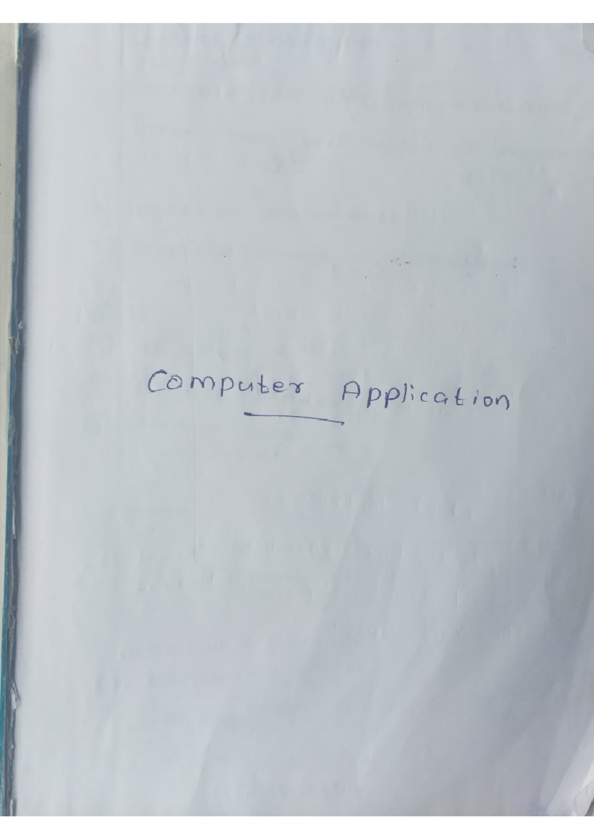 Computer Applications Notes - computer science - Studocu