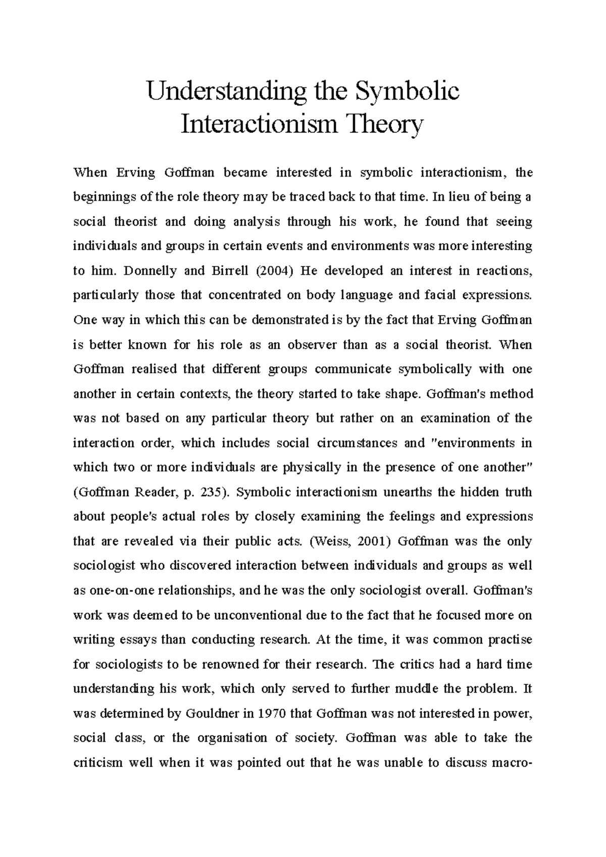 Understanding the Symbolic Interactionism Theory - Understanding the ...