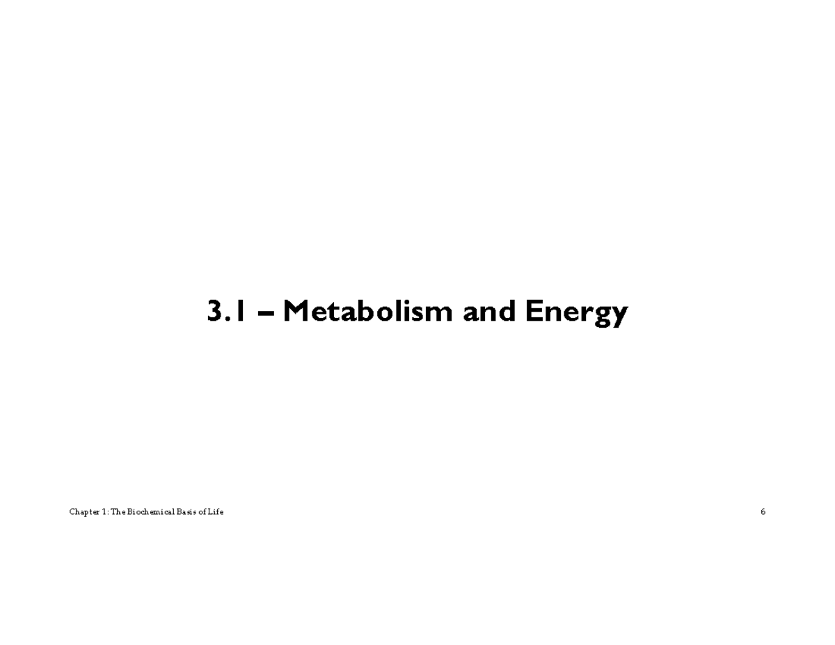 Chp.3 combined powerpoint - 3 – Metabolism and Energy Organisms grow ...