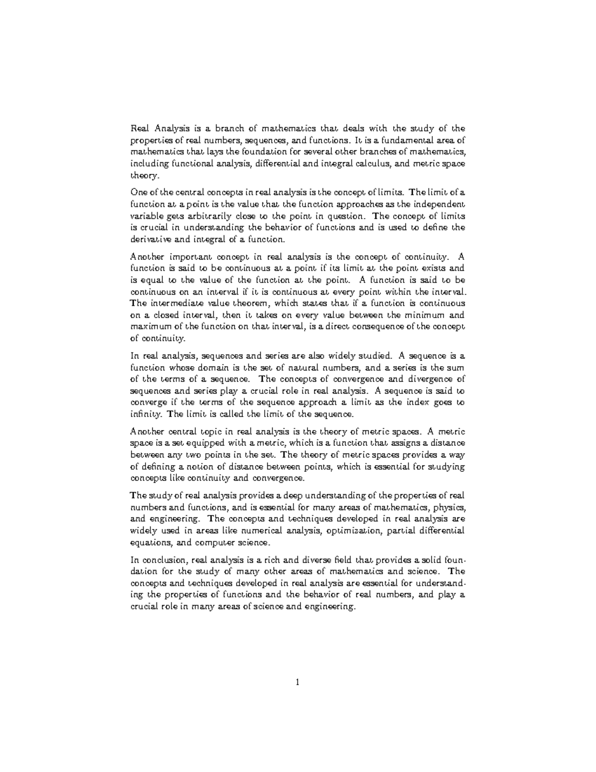 Real Analysis - Mathematics - Real Analysis is a branch of mathematics ...