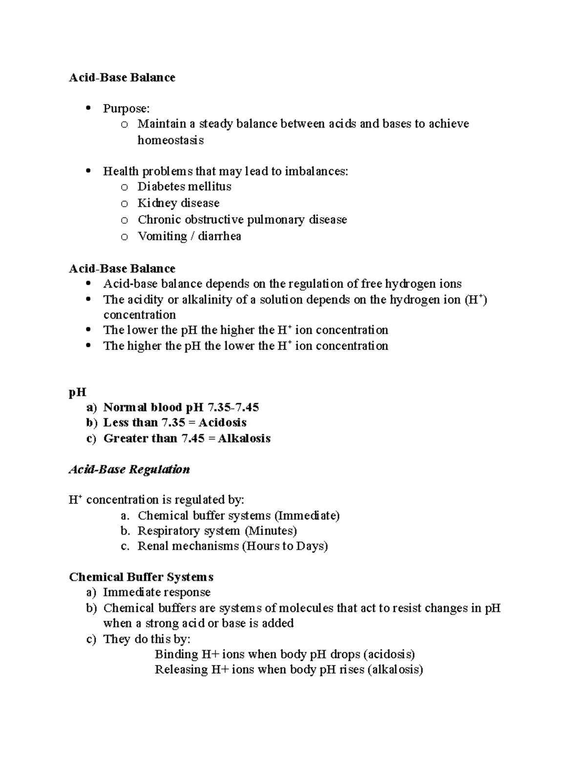 ABG - arterial blood gas interpretation - Acid-Base Balance Purpose: o ...