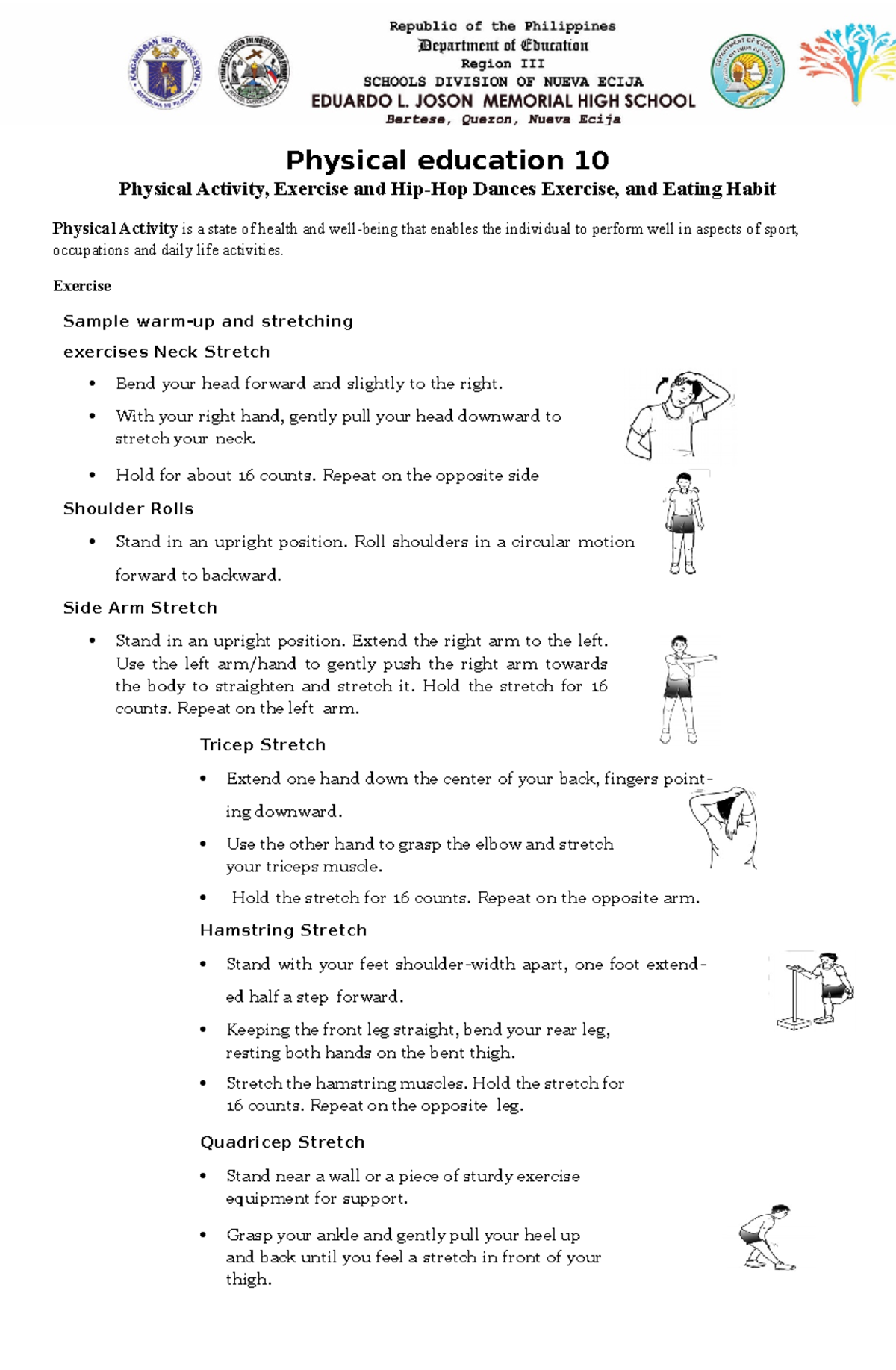 Q2 - student - Physical education 10 Physical Activity, Exercise and ...