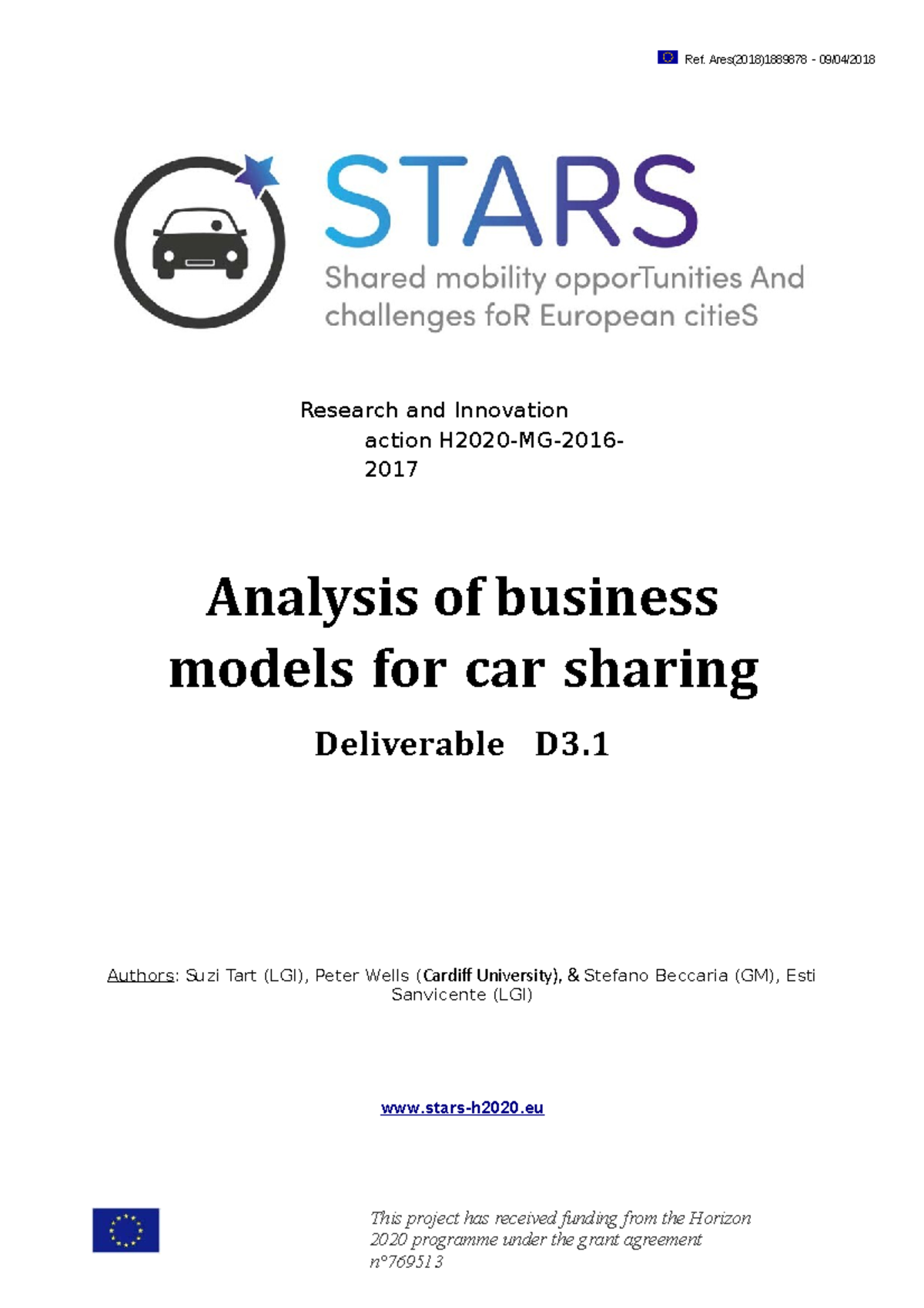 Stars-D3 - fiadjfodjfdfjsfjsf - Ref. Ares(2018)1889878 - 09/04 ...