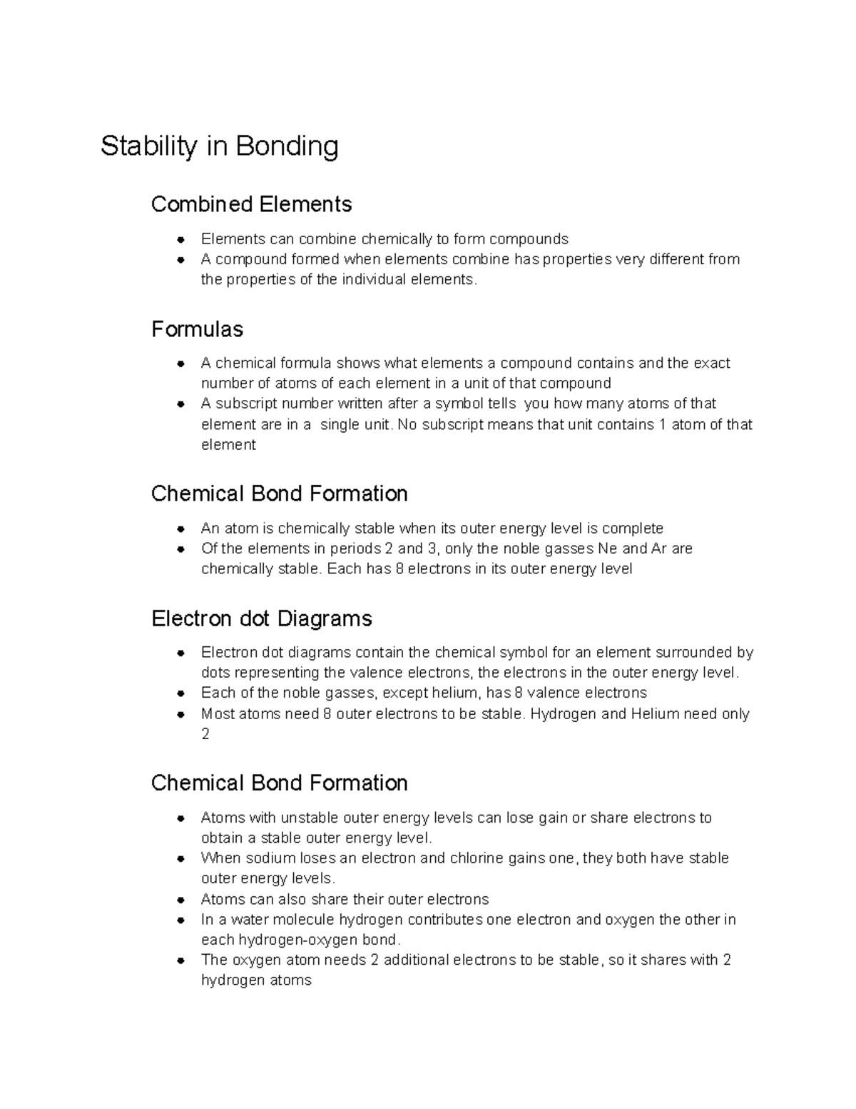 Module 18 - Notes on Freshman year in Physical Science - Stability in ...