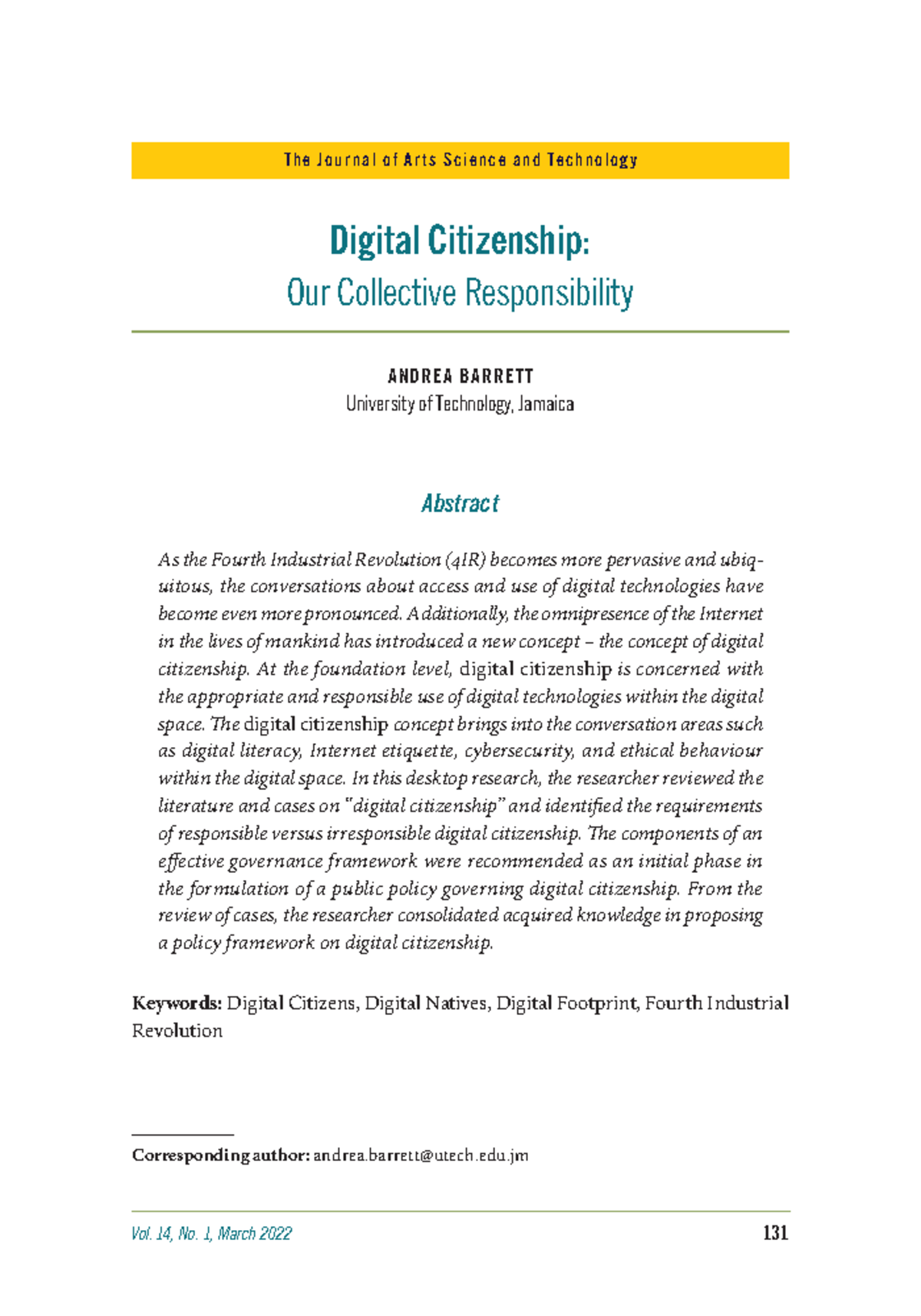 Digital citizenship - our collective responsibility - T h e J o ur n a ...