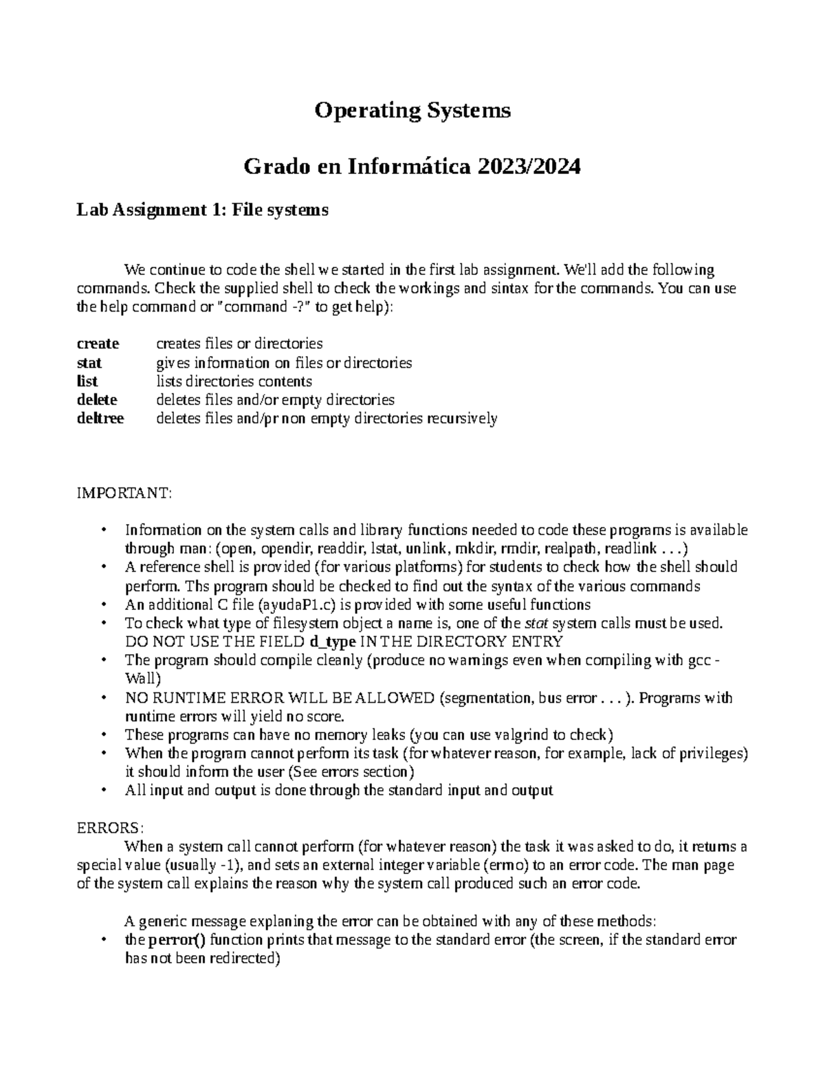 Enunciado P1 - Operating Systems Grado en Informática 2023/ Lab ...