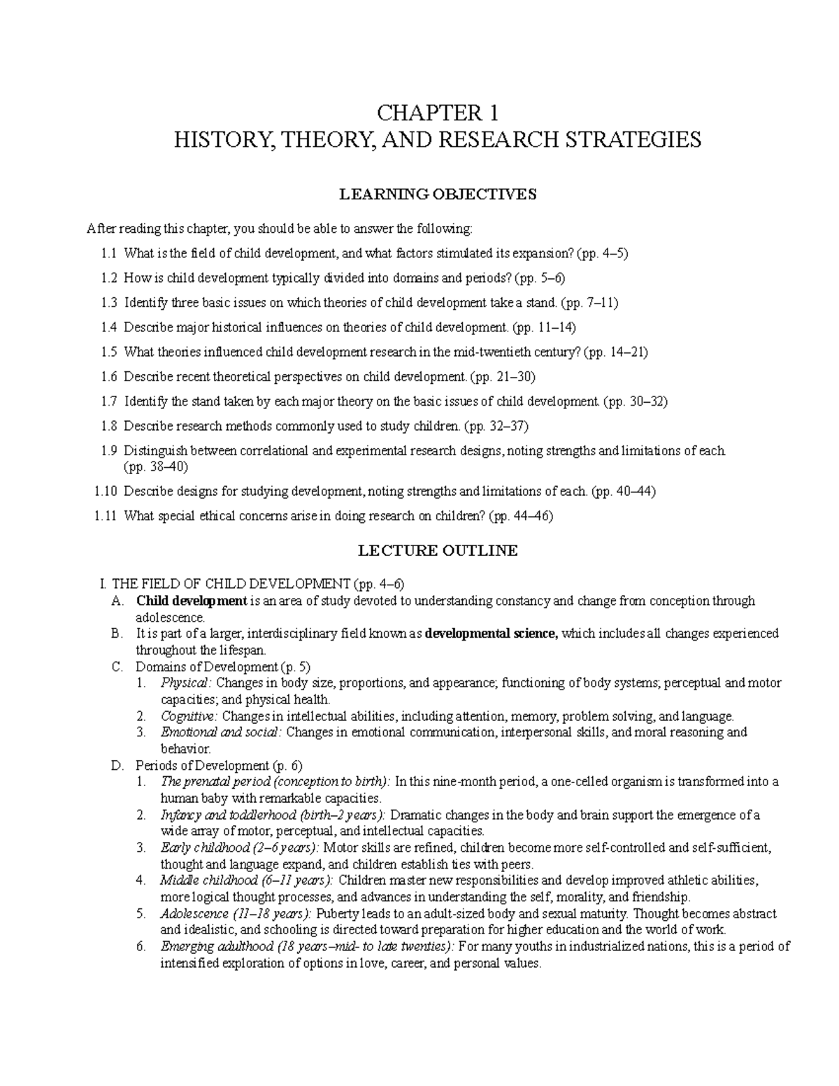 Chapter 1 - CHAPTER 1 HISTORY, THEORY, AND RESEARCH STRATEGIES LEARNING ...