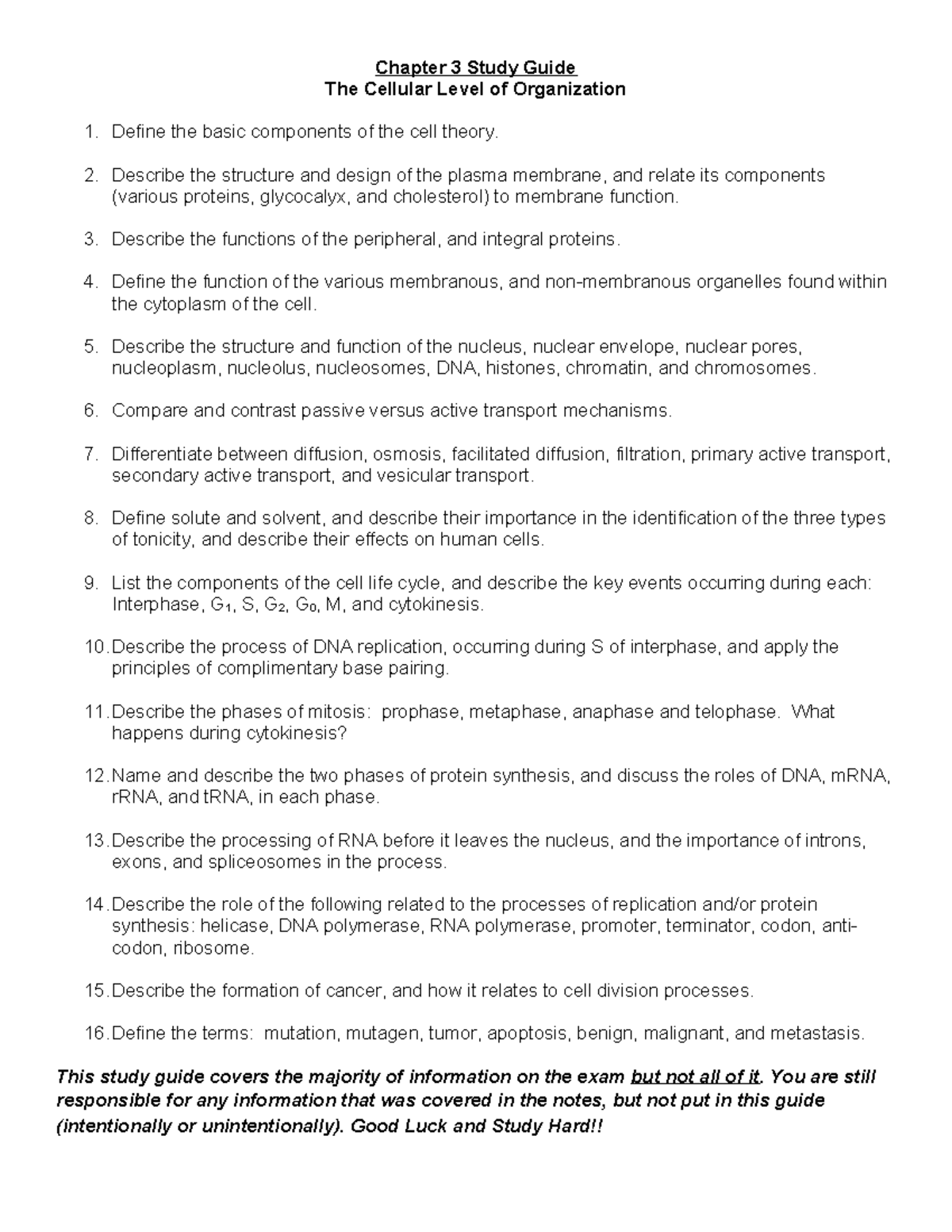 Openstax Chapter 3 Study Guide Complete - Chapter 3 Study Guide The ...