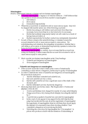 FE1 Night Before Notes - Criminal Law - 1 FE1 CRIMINAL LAW NIGHT BEFORE ...