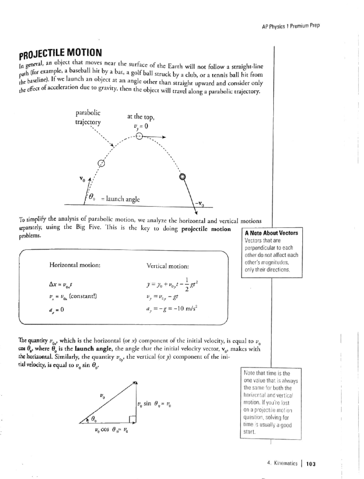 2024-09-22 23-40 - Physics practice problems projectile motion - AP Physics 1 Premium Prep - Studocu