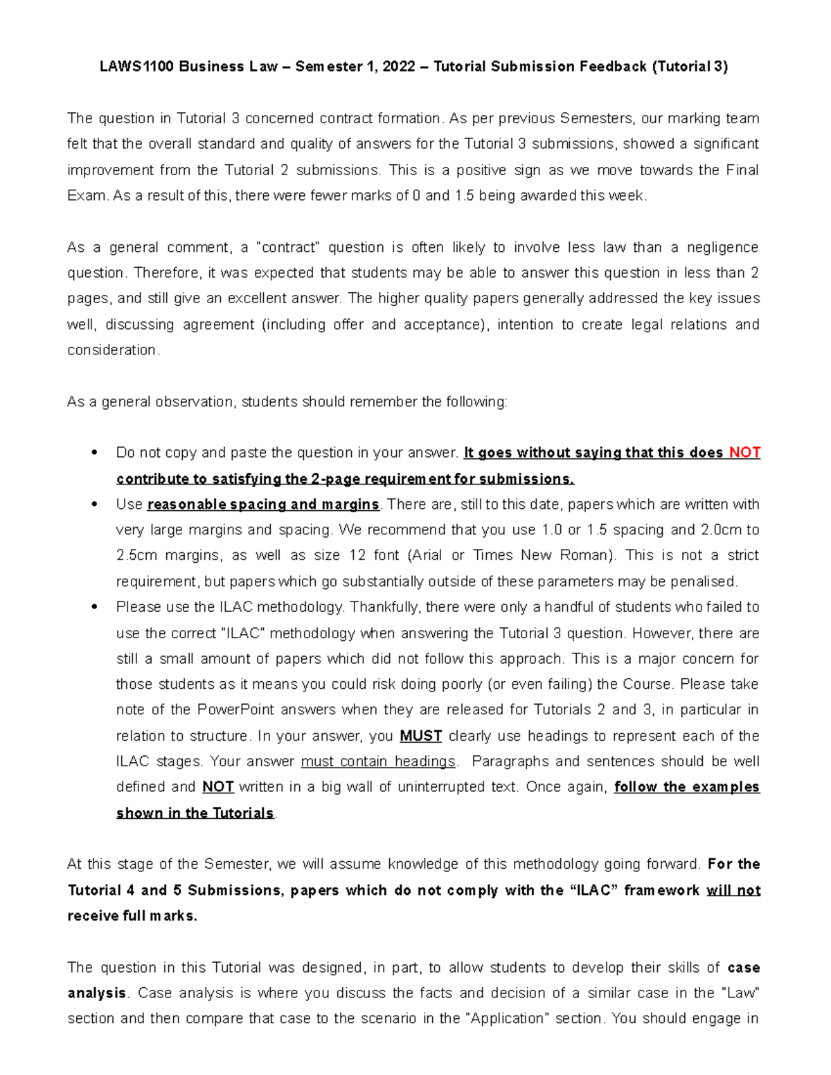 Tutorial 3 - LAWS1100 Business Law – Semester 1, 2022 – Tutorial ...